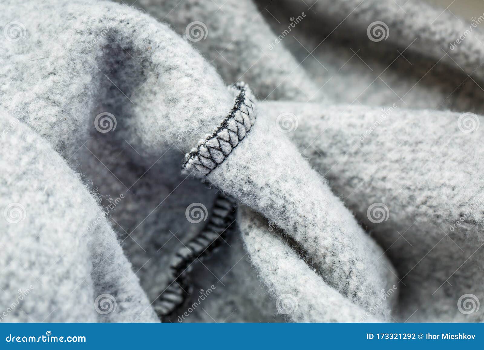 Texture White Wool on Clothes for Warming in Macro View Stock Photo ...
