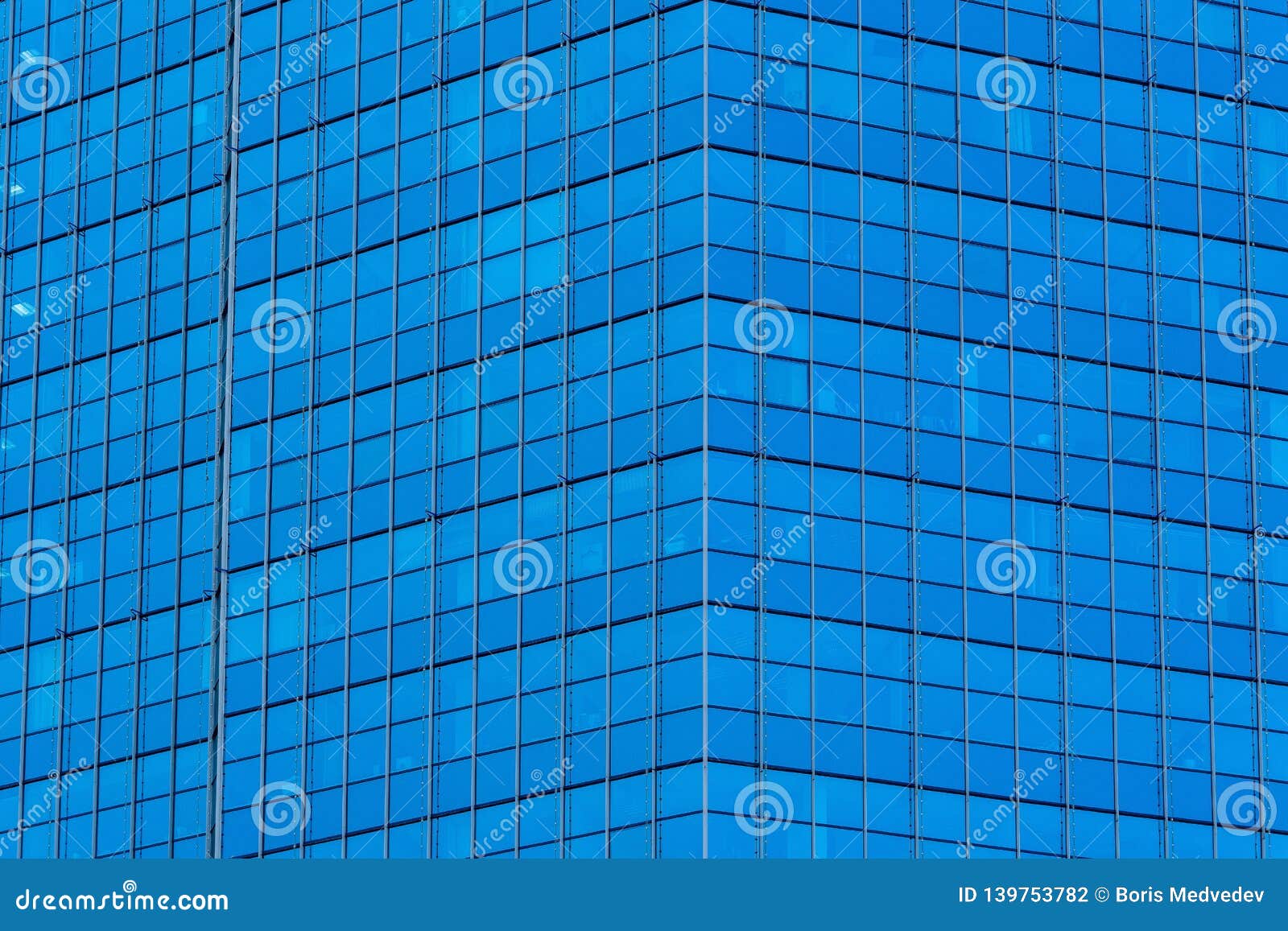 The Texture of the Windows of the Office Building Blue Close-up Stock ...