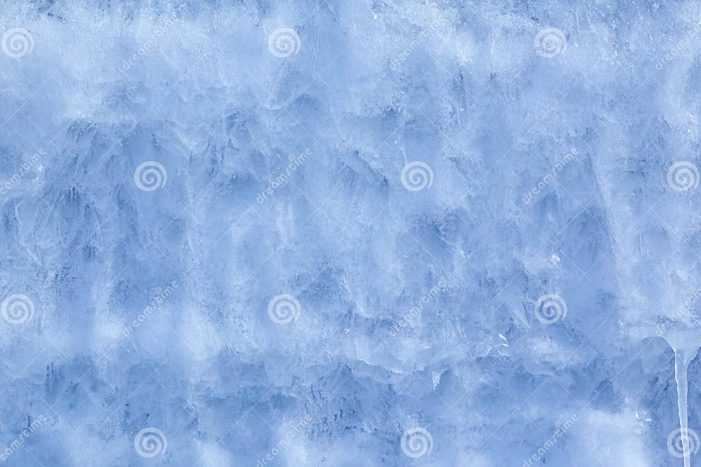 Texture of Winter Ice on a Stone Cliff. Blue Natural Ice Background ...