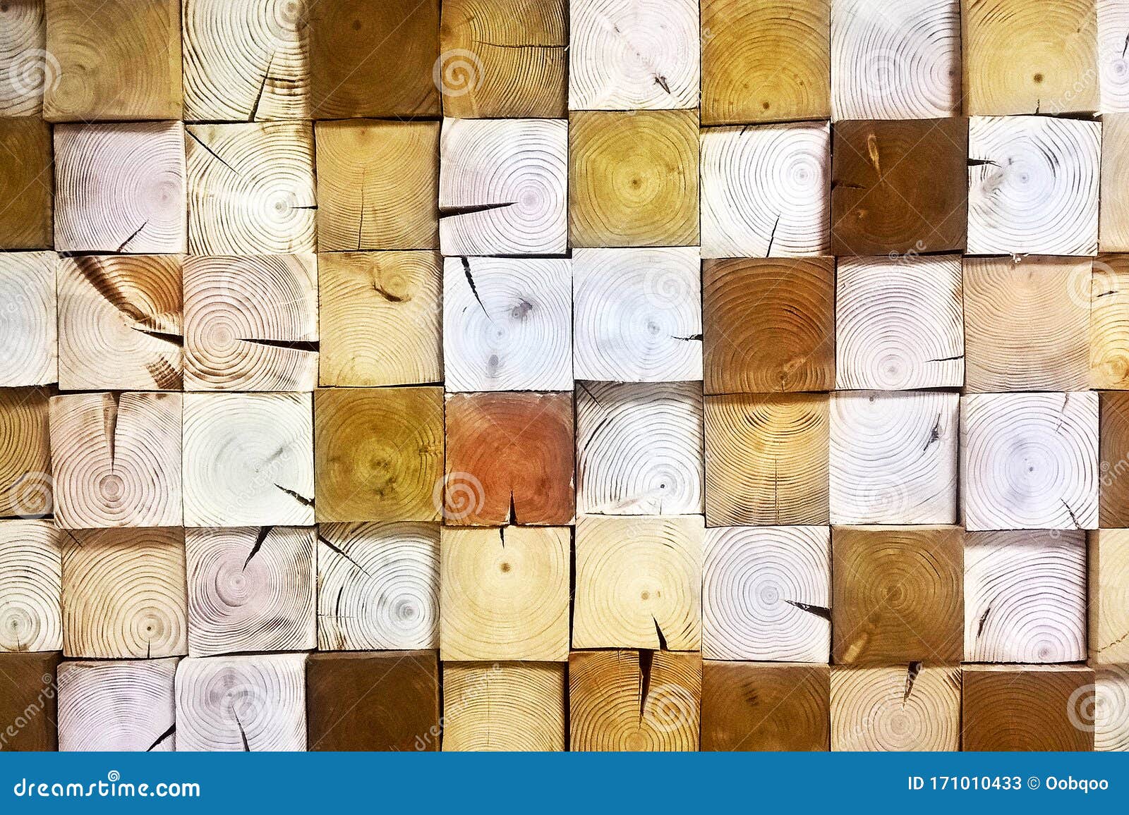 Texture of Wooden Blocks in Collage Background. Decoration Wooden ...