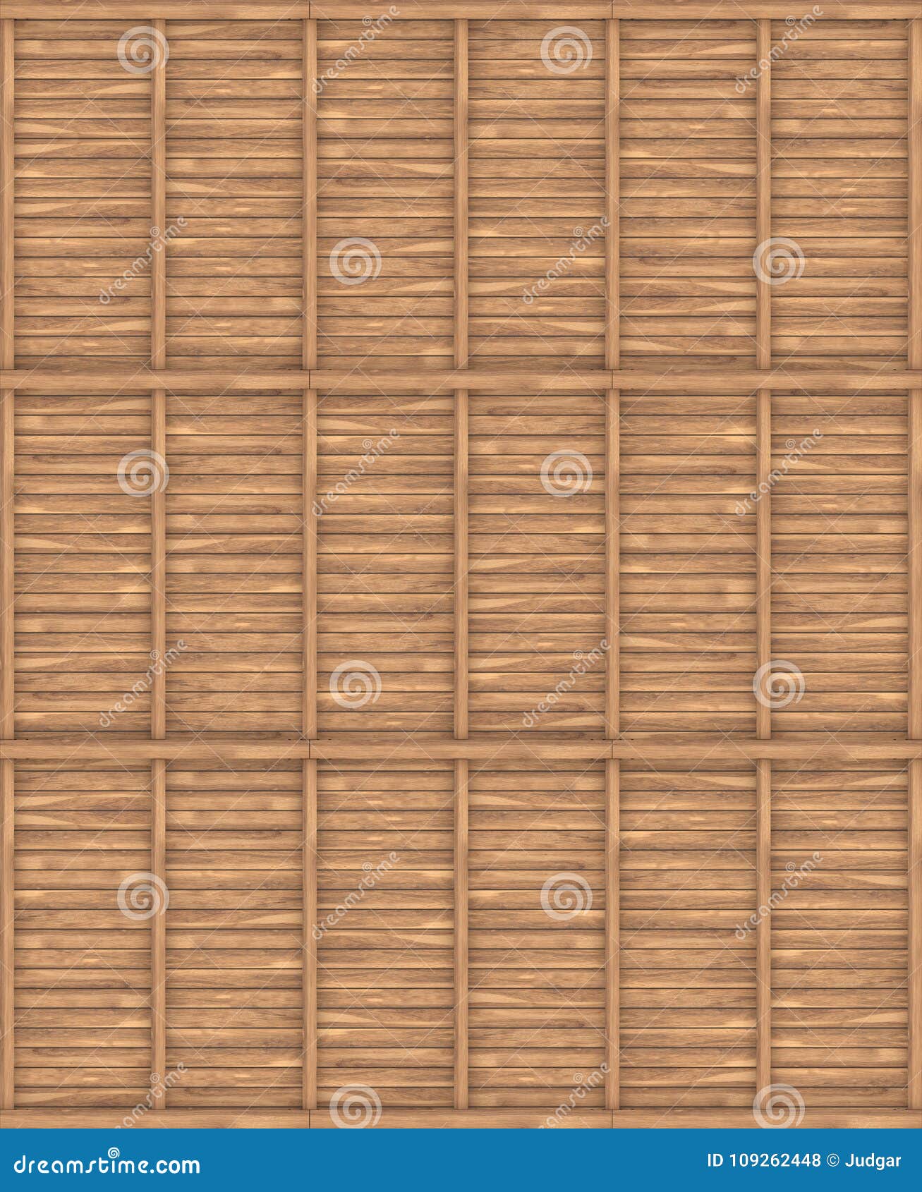 The Texture of the Wooden Ceiling with Beams. Top View. 3D ...