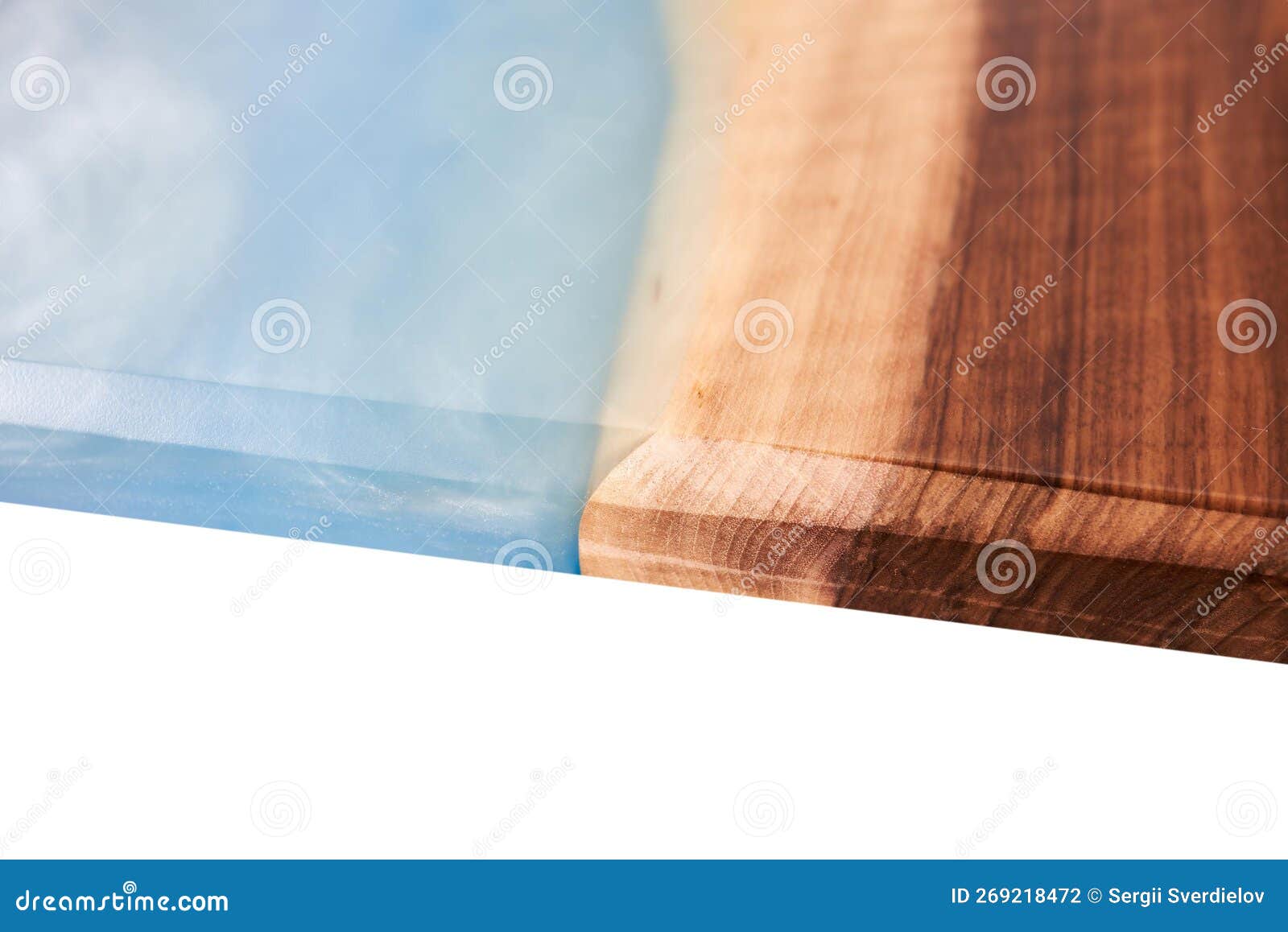 Texture of a Wooden Table with Epoxy Resin Isolated on White Stock ...