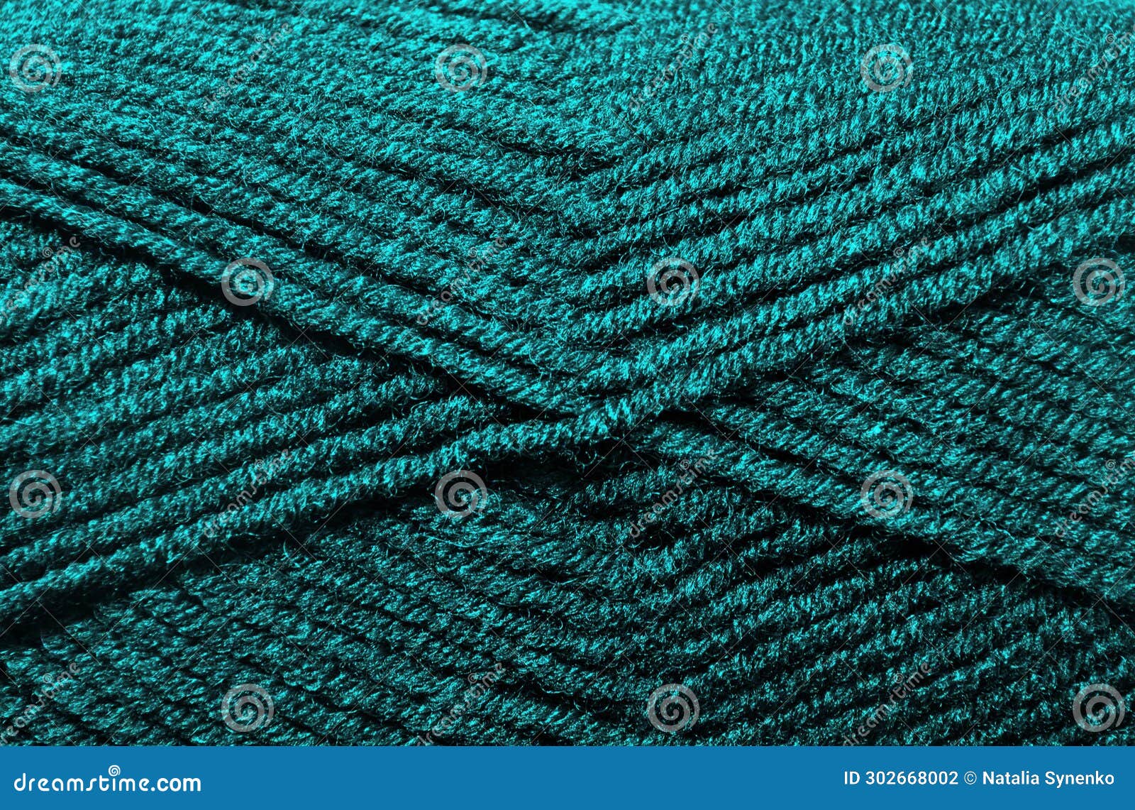 The Texture of the Wool Blend Yarn is Dark Turquoise Stock Photo ...
