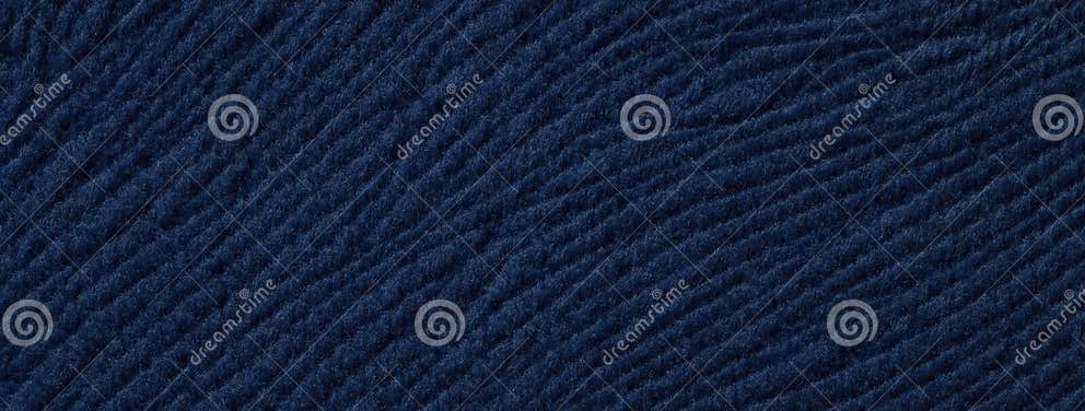 Texture of Woolen Navy Blue Textile Background from a Soft Wool ...