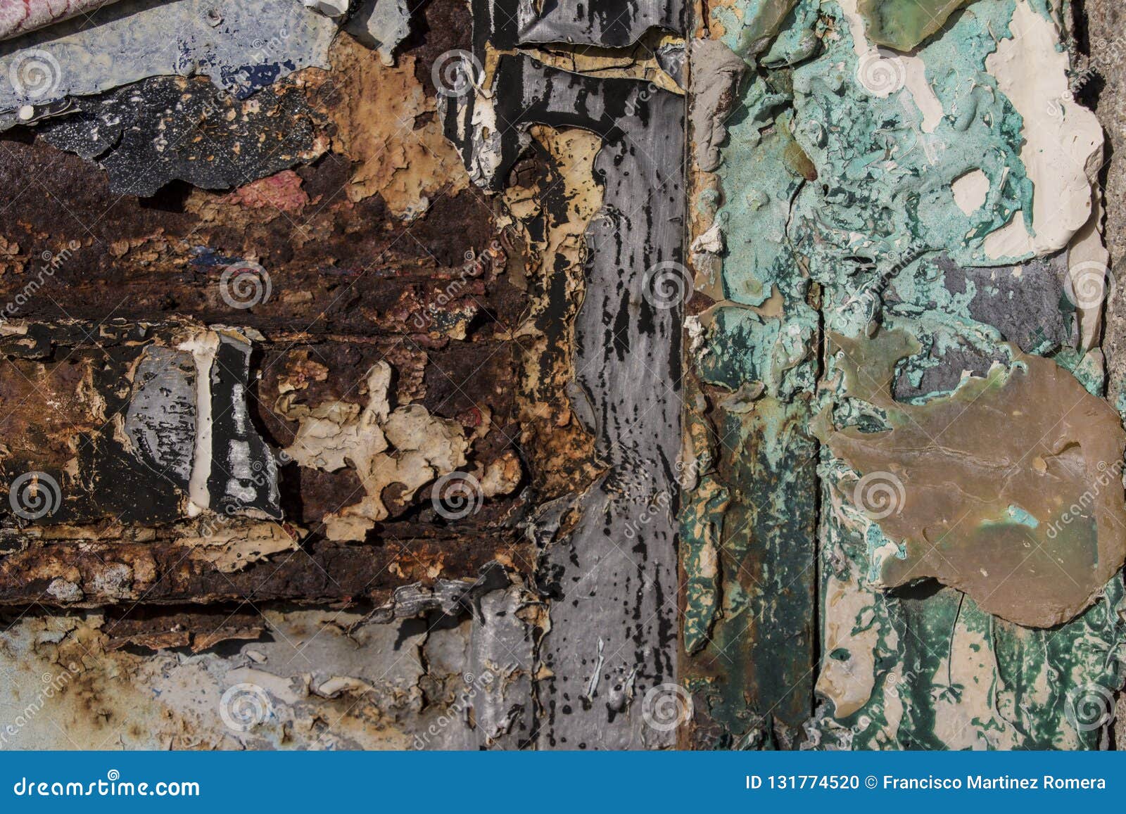 Texture Worn Paint, Texture of Worn Paint on Rusty Metal Bottom Stock ...