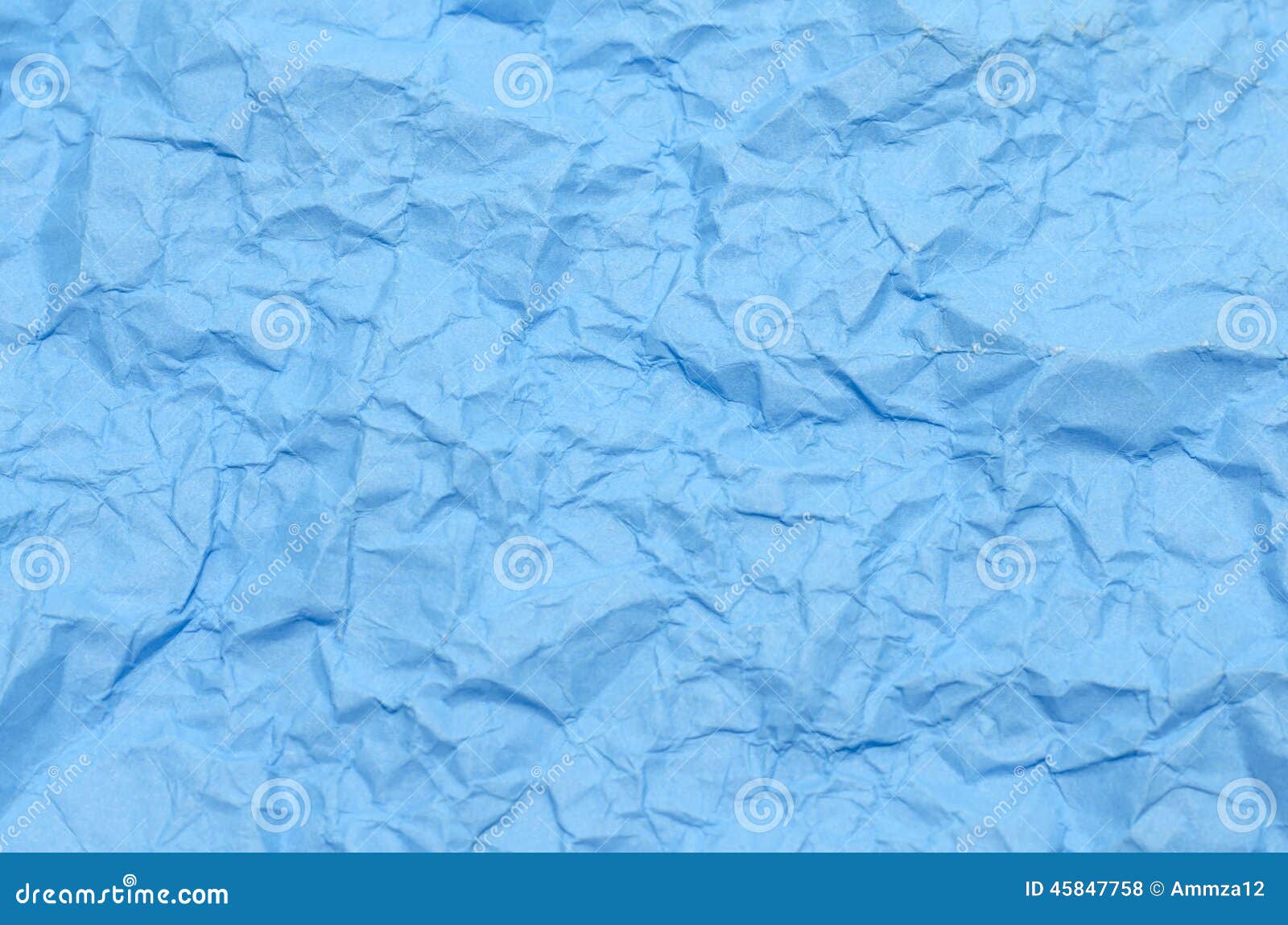 Texture of Wrinkled Blue Paper Stock Photo - Image of color, rough ...