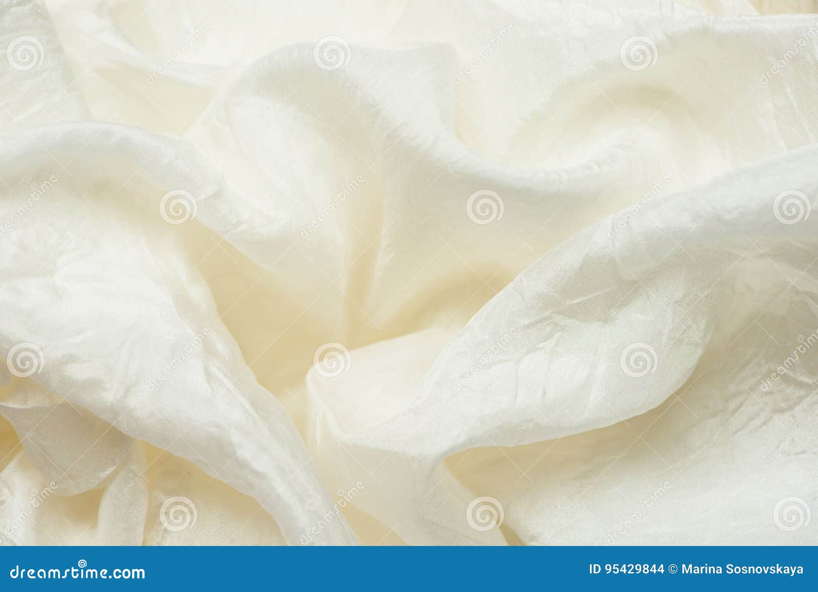 Texture of Wrinkled Ivory Silk Stock Photo - Image of cloth, crumpled ...