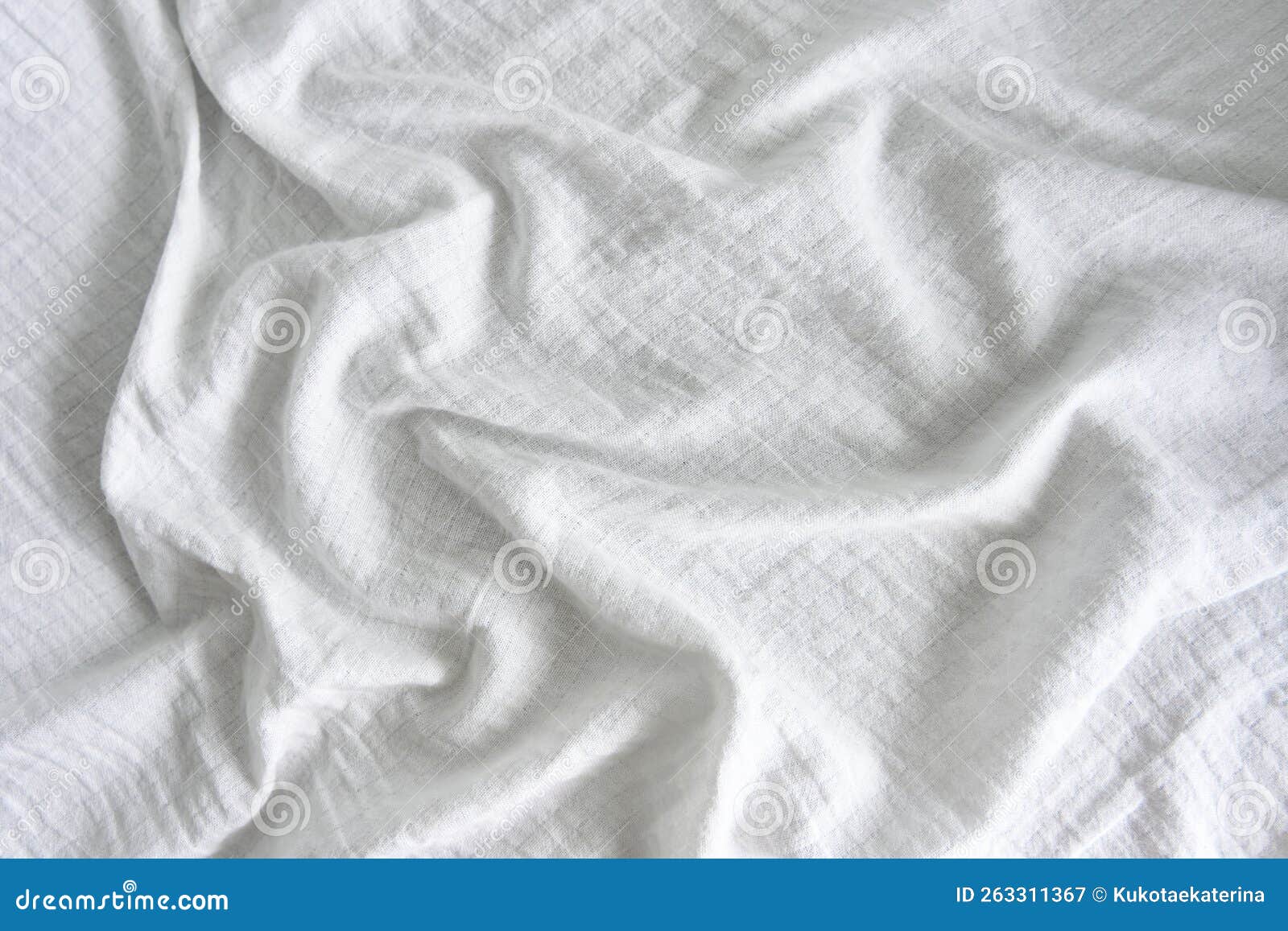 The Texture of the Wrinkled White Fabric Stock Image - Image of crumple ...