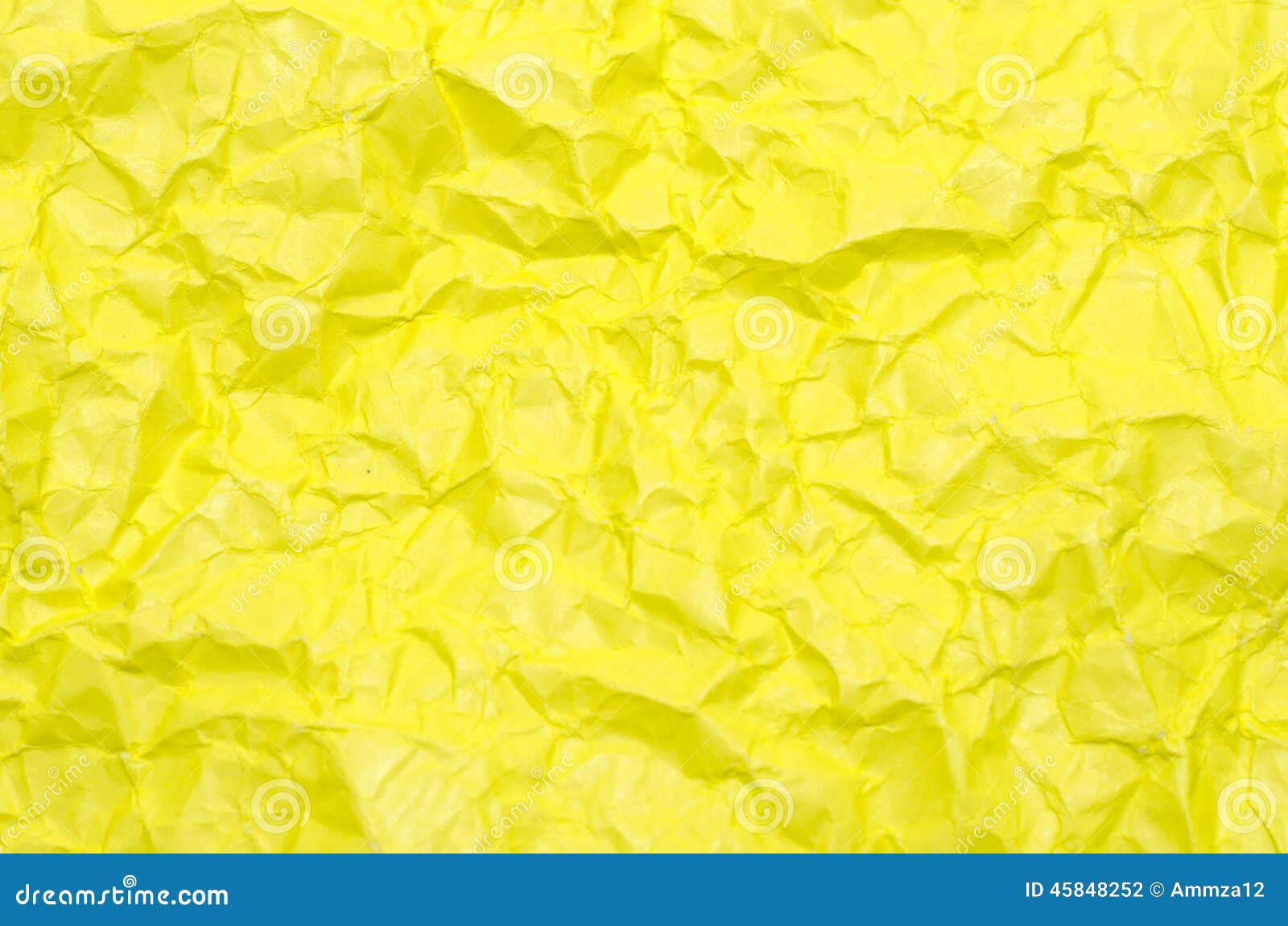 Texture of Wrinkled Yellow Paper Stock Photo - Image of clipping ...