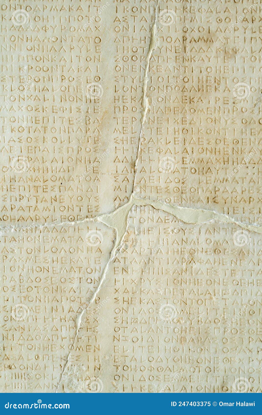 Texture Written in Antique Greek Letters on a Stone Wall Stock Image ...
