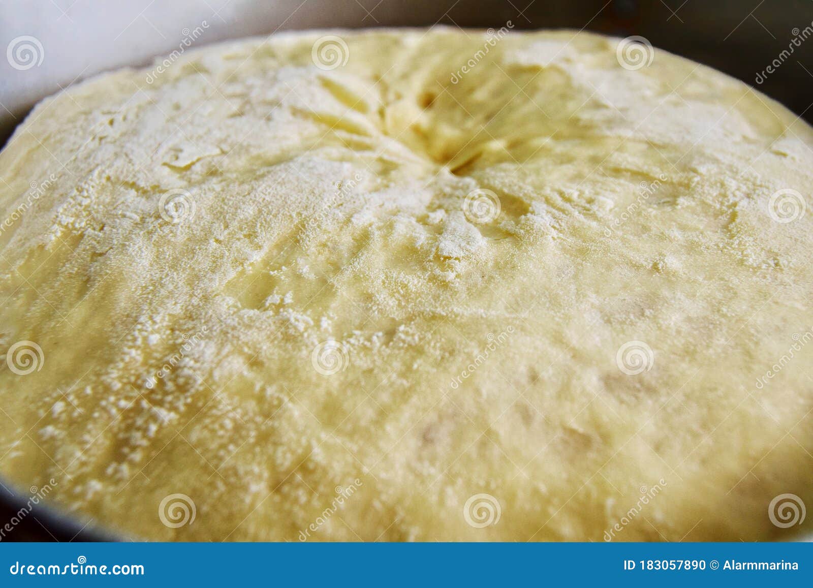 Texture of Yeast Dough in the Home Kitchen for Baking. Close Up Stock ...