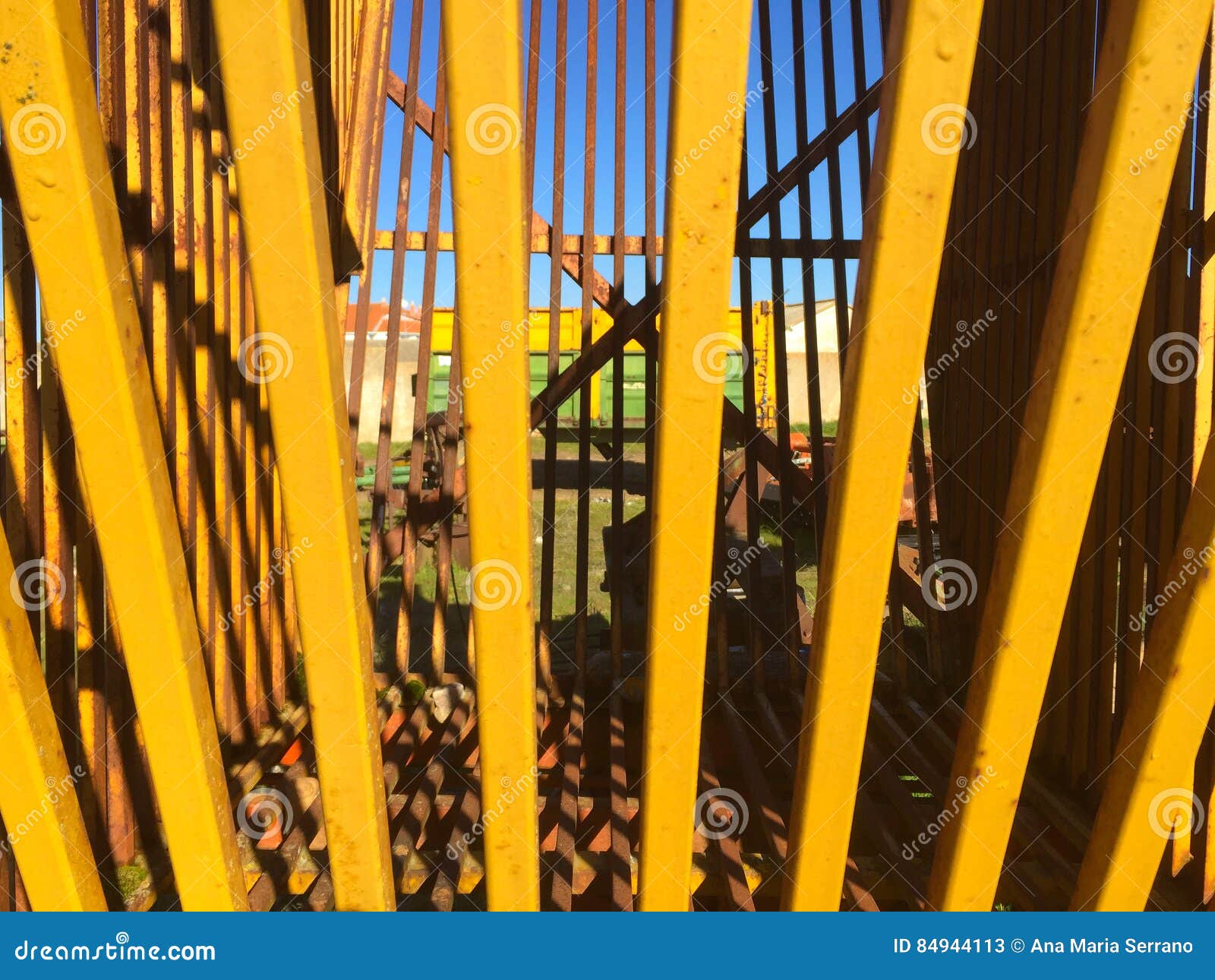 Texture of Yellow Metallic Bars Stock Image - Image of corrosion, heavy ...