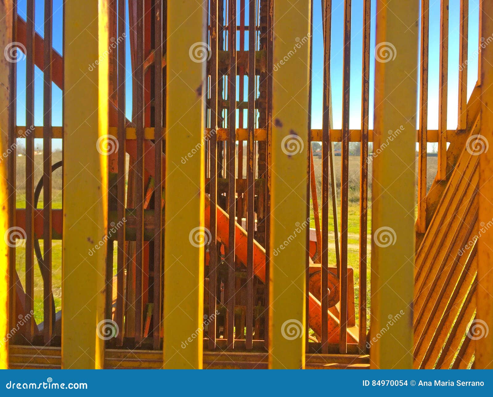 Texture of Yellow Metallic Bars Stock Photo - Image of concept, heavy ...