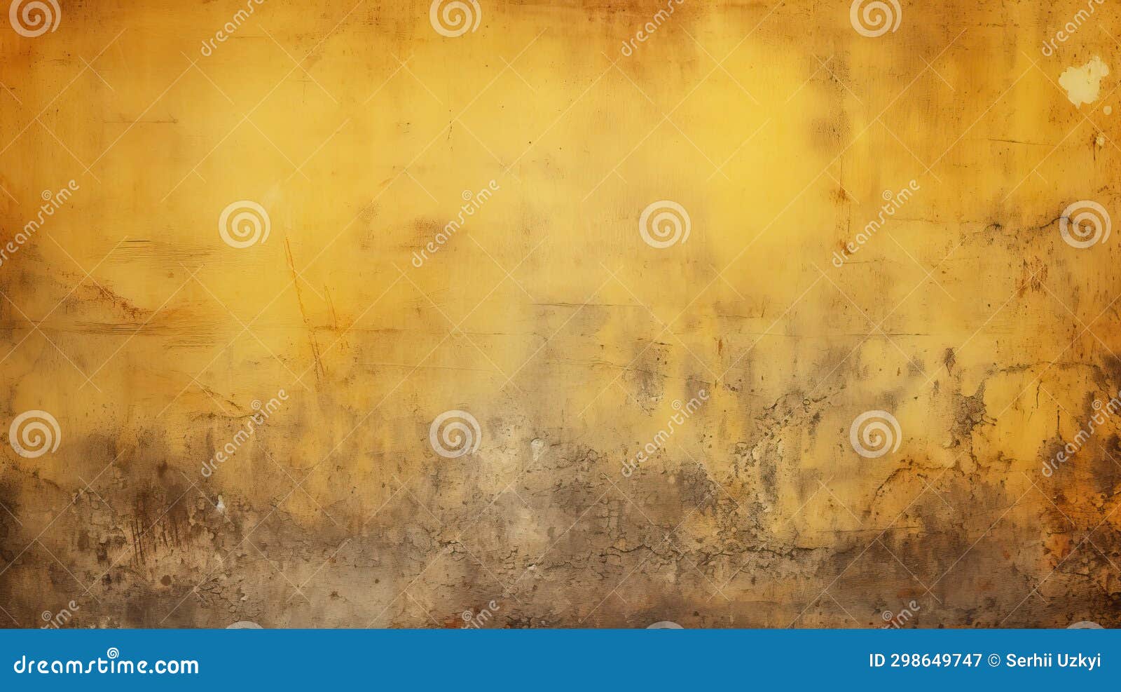 Texture of Yellow Paint and Rust on a Damaged Wall AI Generated Stock ...