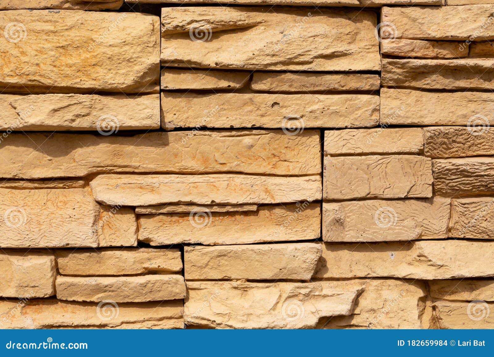 Texture of the Yellow Surface of a Slate Stone. Blocks of Artificial ...