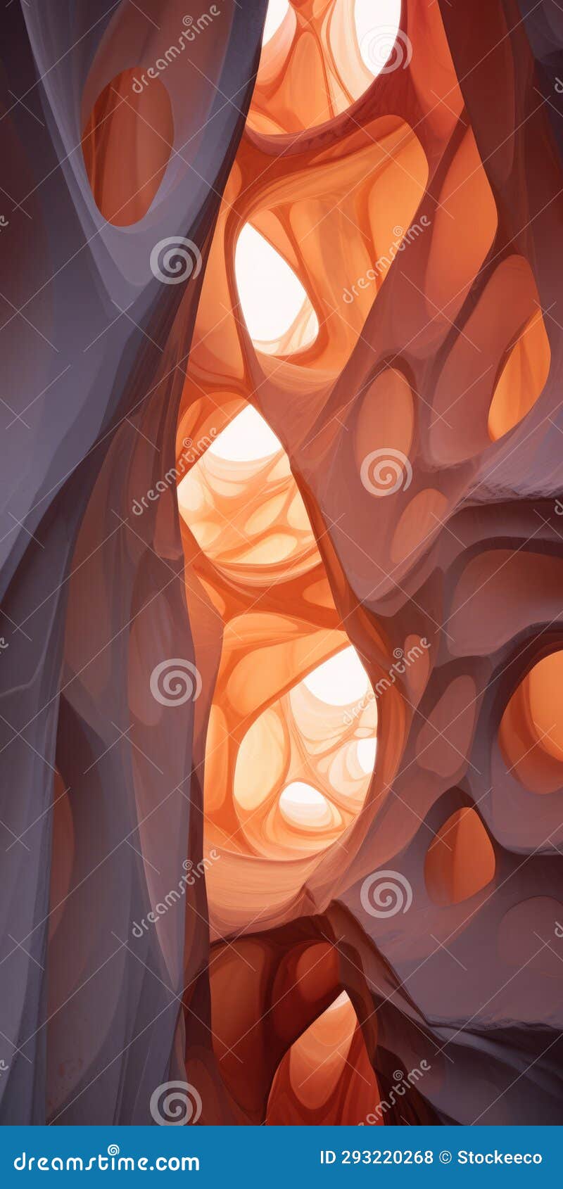 Captivating 3d Cave: Abstract Organic Forms and Dynamic Structures ...