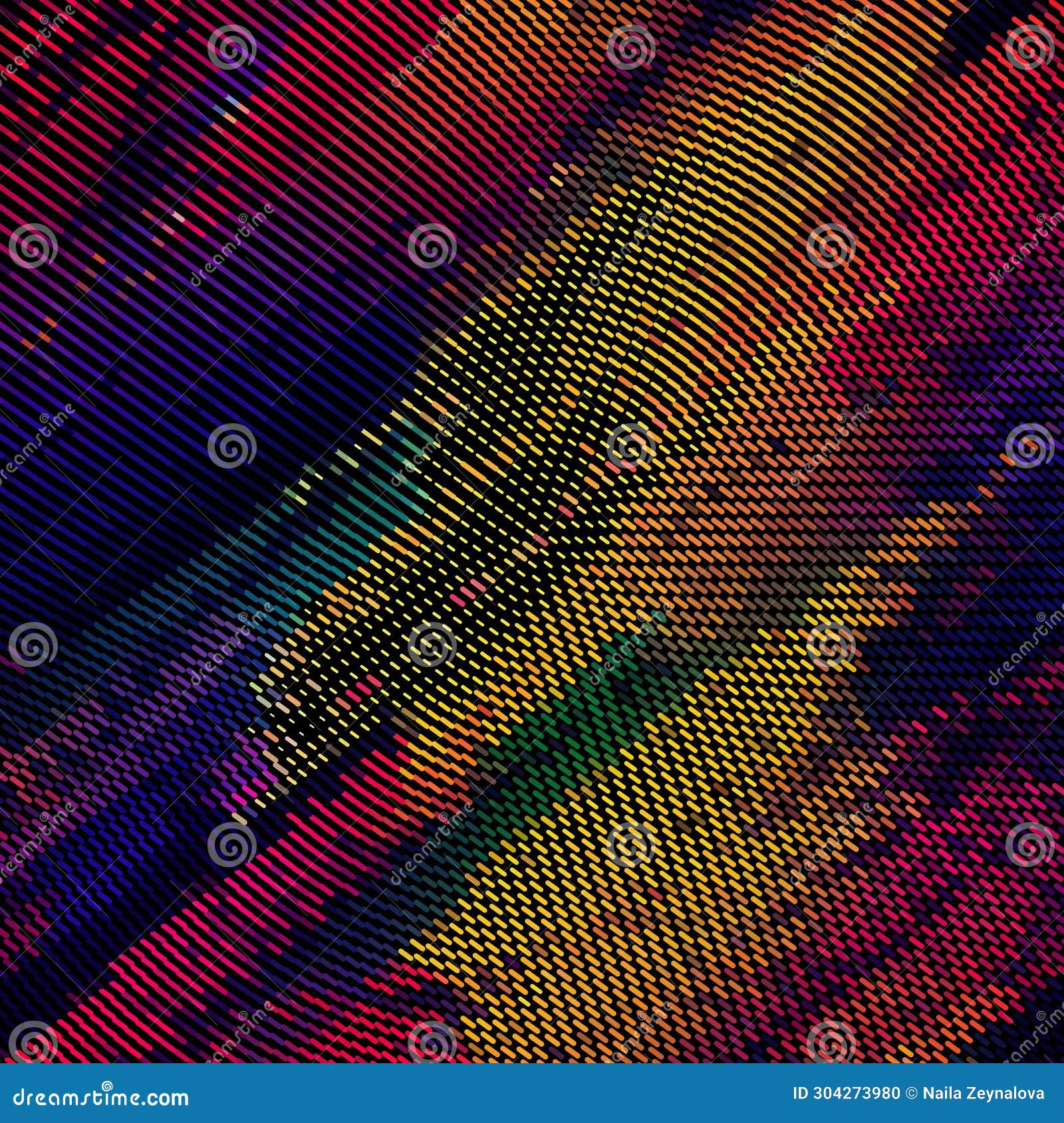 Textured Abstract Colorful Dashed Lines Pattern Ornamental Grunge