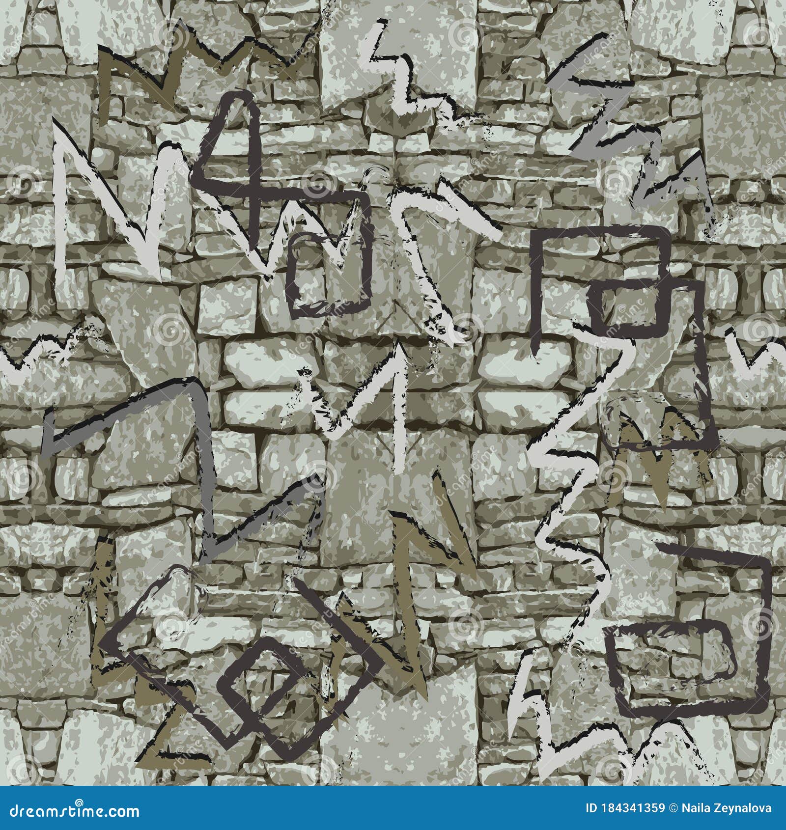 Textured Abstract Grunge Vector Seamless Pattern. Stone Style ...