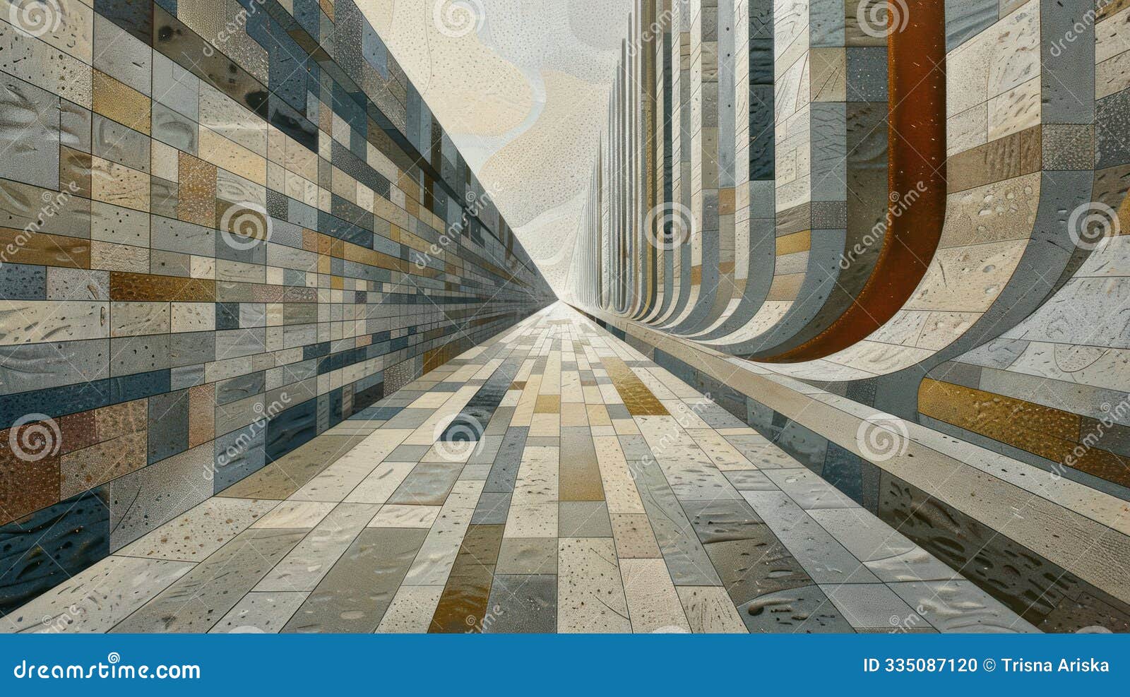 A Textured, Abstract Landscape with Layered Patterns Leading To a ...