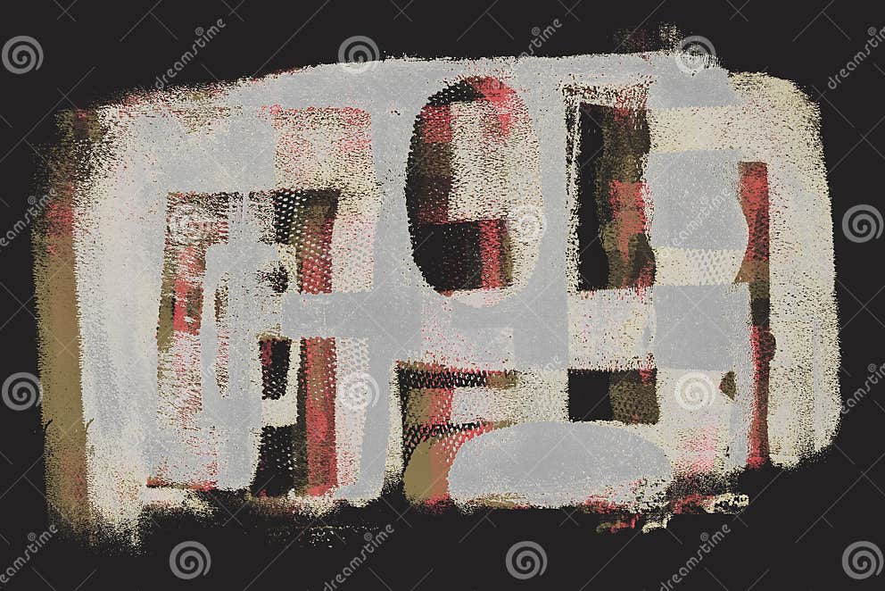 Textured Abstract Patch Isolated on Dark Background Stock Image - Image ...