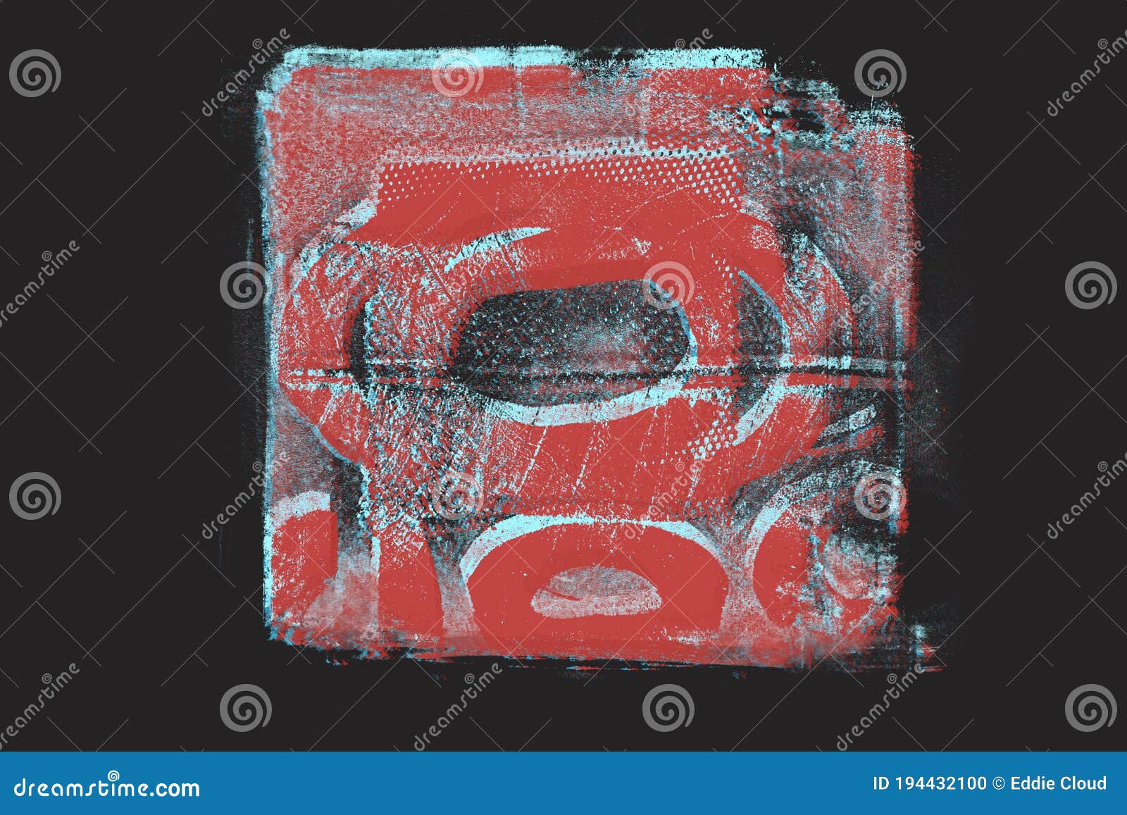 Textured Abstract Patch Isolated on Dark Background Stock Photo - Image ...