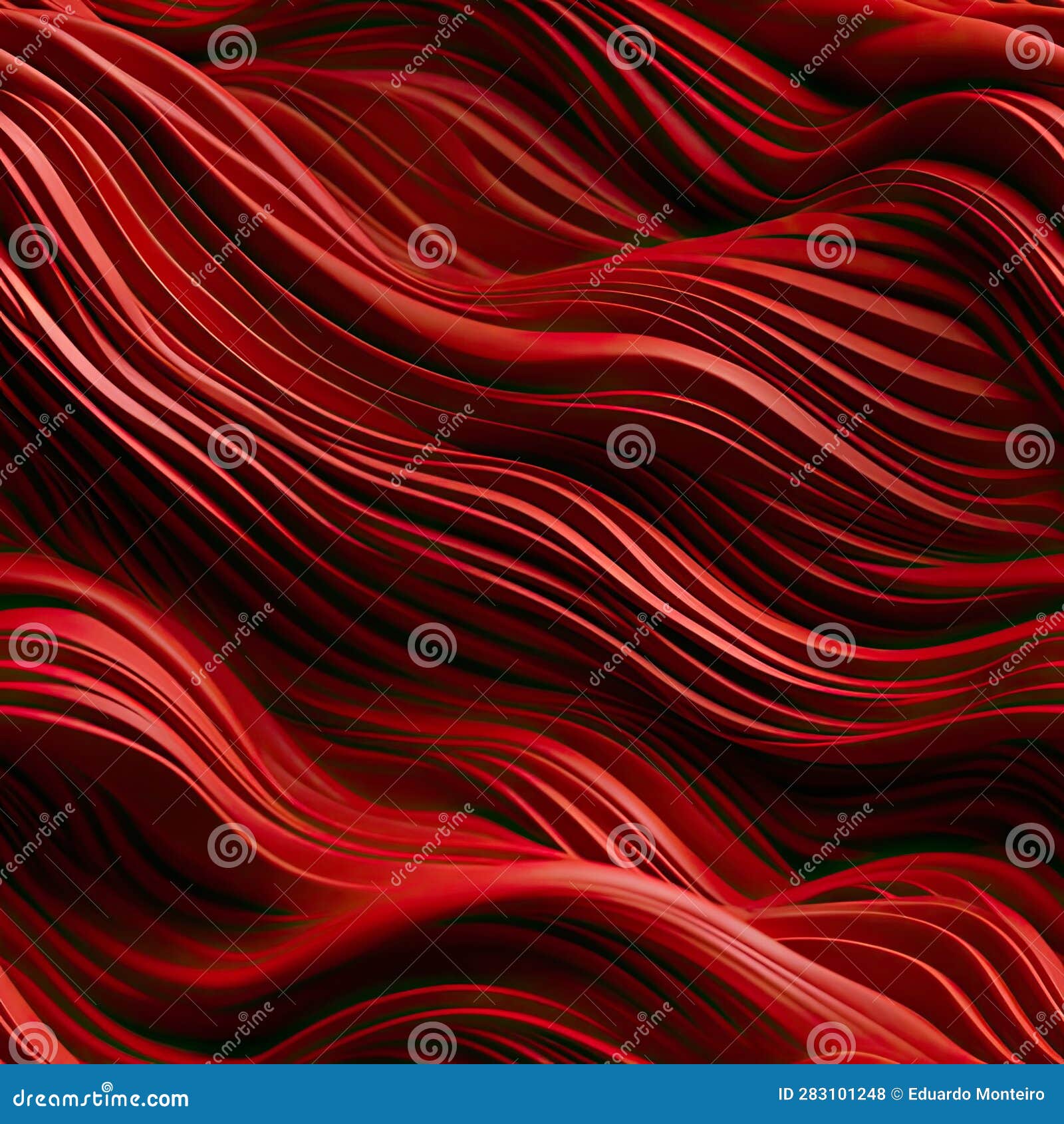 Textured Abstract Red Wavy Background with Flowing Fabrics (tiled ...