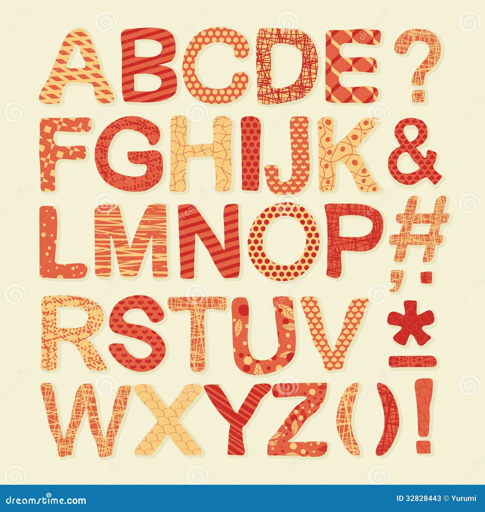 Textured Alphabet Set stock vector. Illustration of abstract - 32828443