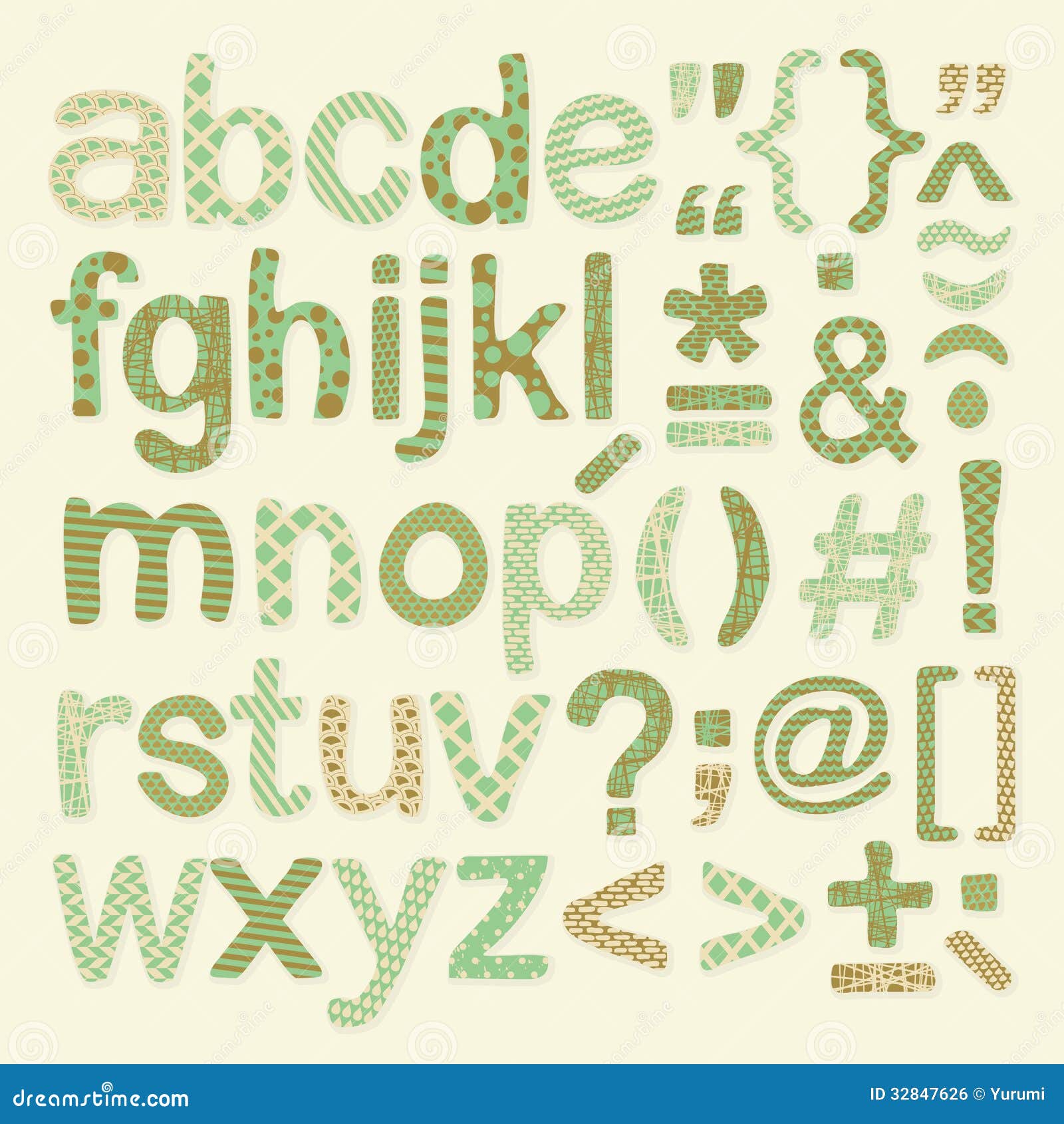 Textured Alphabet Set stock vector. Illustration of alphabet - 32847626