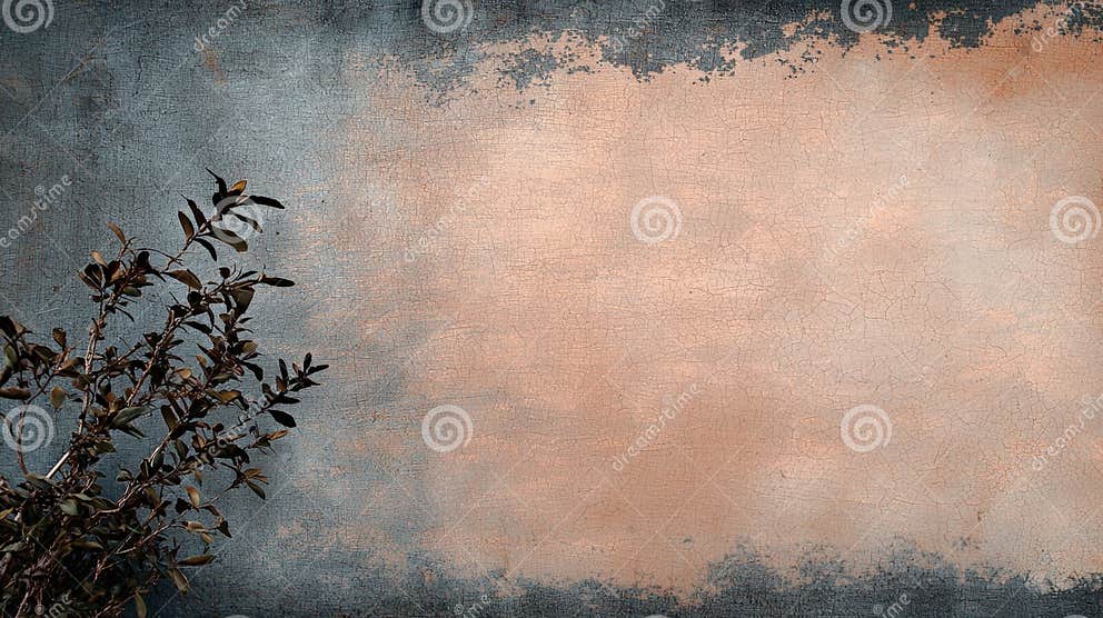 A Textured Backdrop Featuring a Branch with Subdued Colors Stock ...