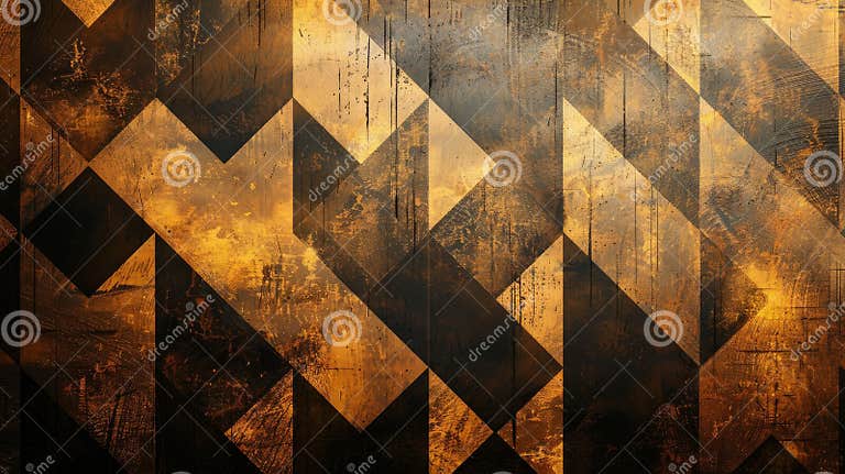 An Elegant Abstract Geometric Pattern Featuring Rich Hues of Brown and ...