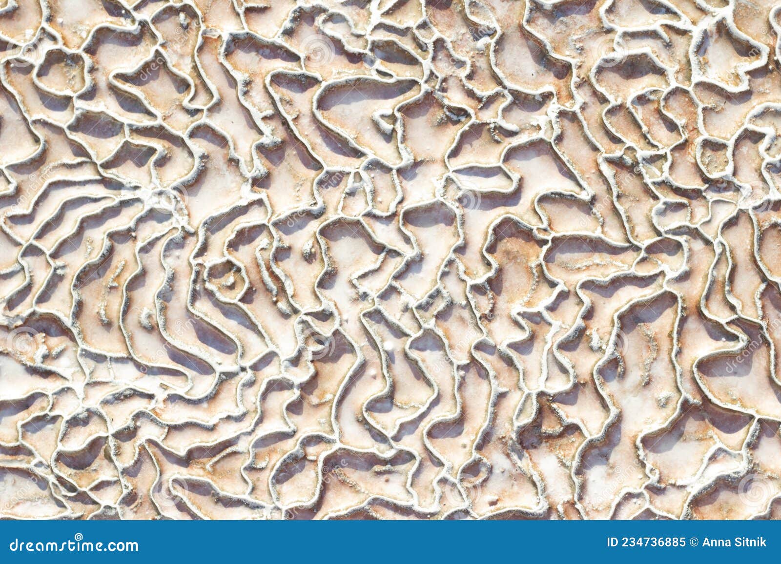 Limestone Deposits. Vertical Section After Rock Collapse. Background Of ...