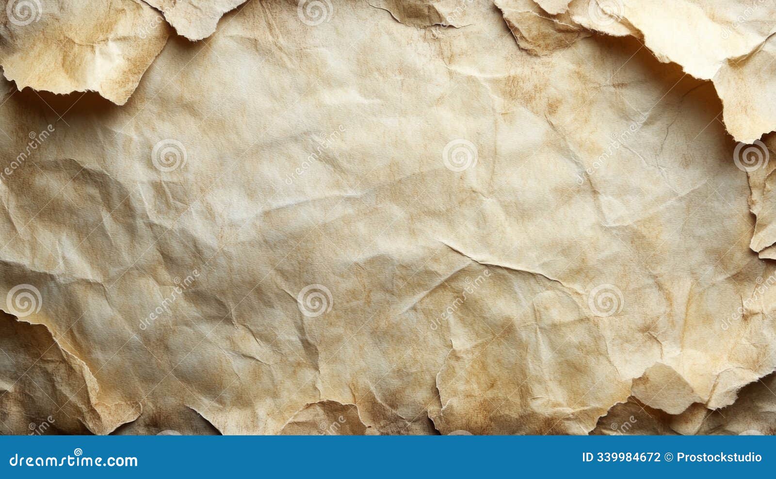 Crumpled Parchment. Packing Paper Texture. Uneven Carton Stock Image ...