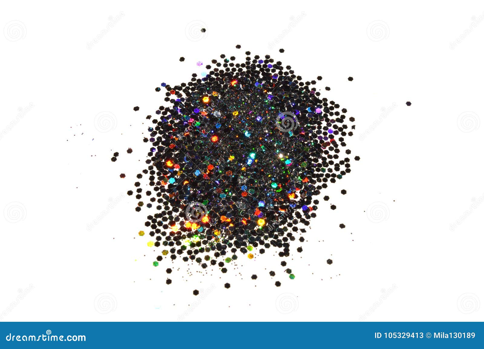 Textured Background with Black Holographic Glitter on White, Decorative ...