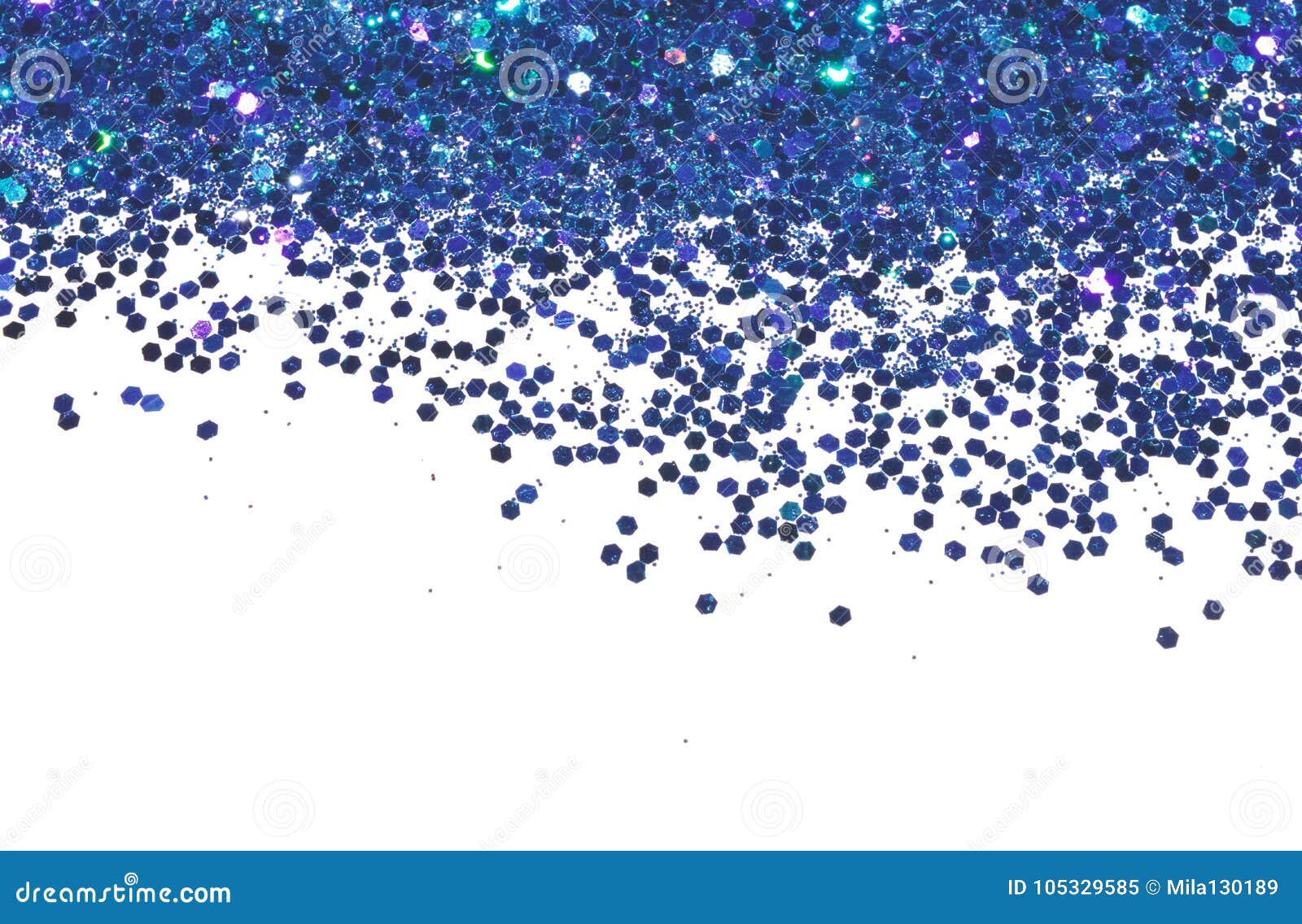 Textured Background with Blue Glitter Sparkle on White, Decorative ...