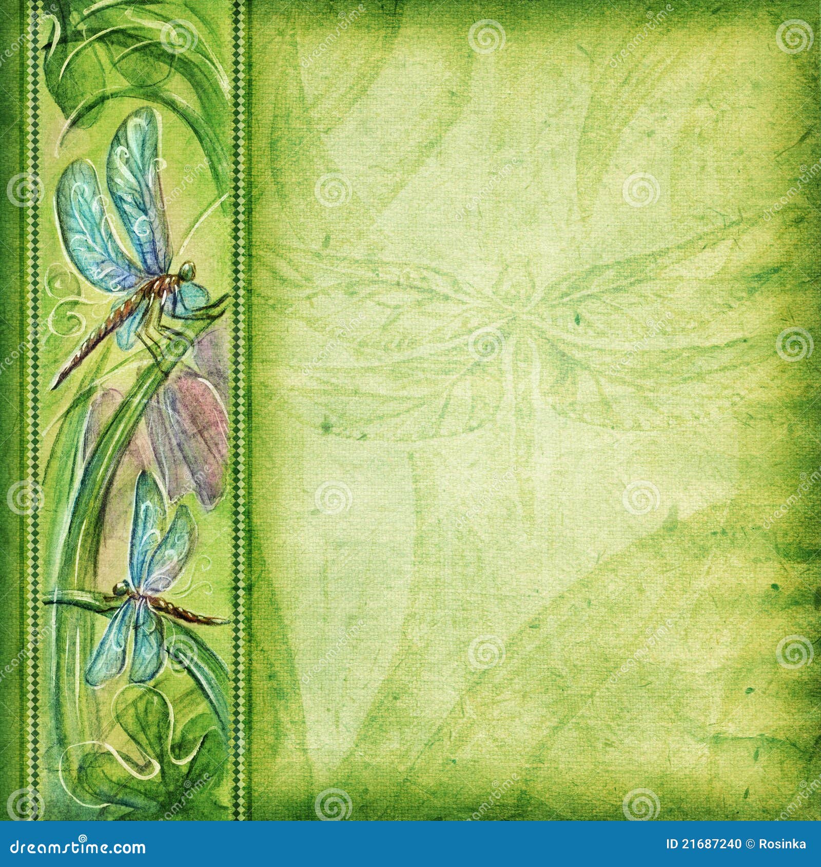 Textured Background with Dragonflies Stock Illustration - Illustration ...