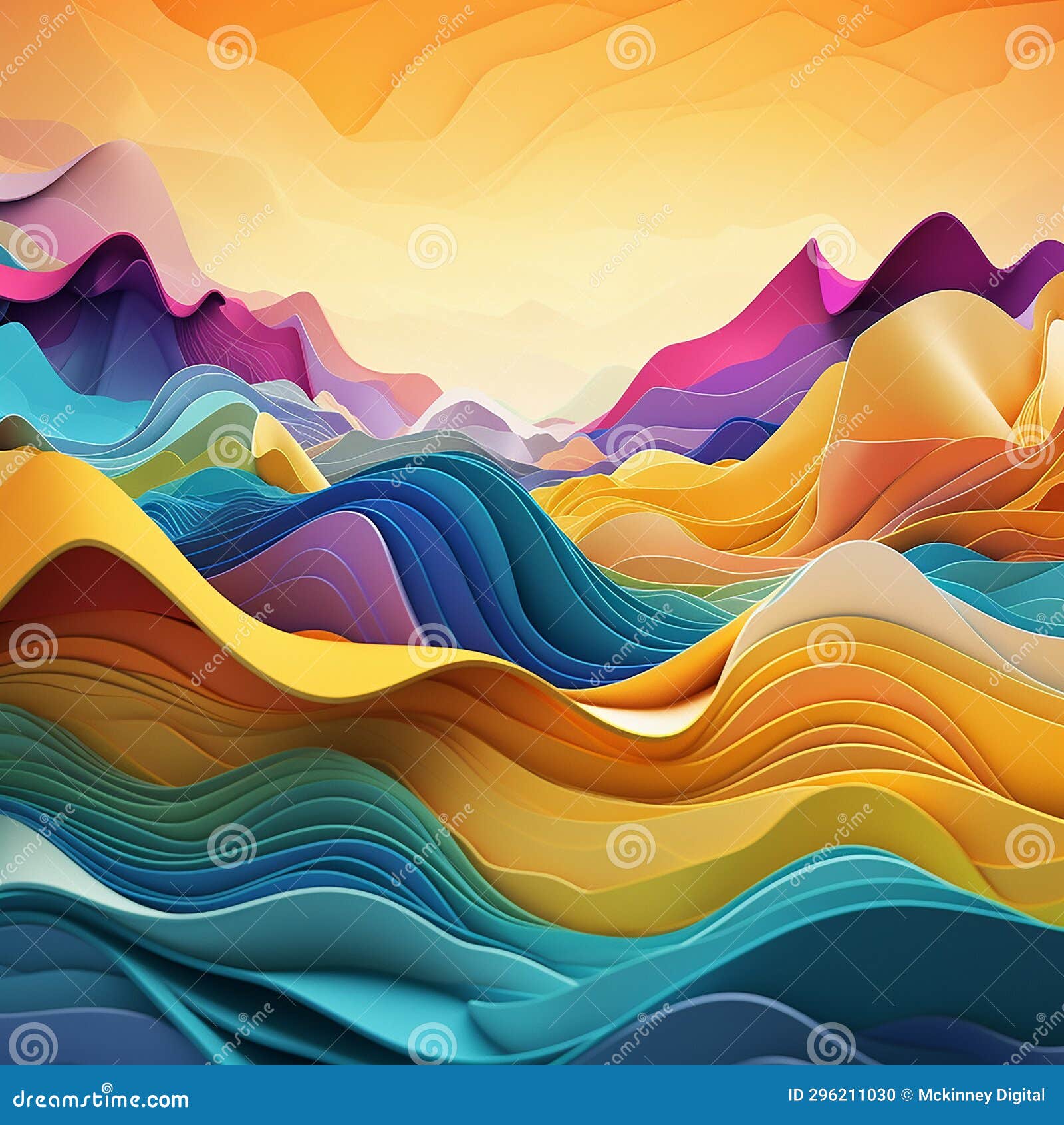 Textured Background Image in Colorful Scene in Random Wave and Ripple ...