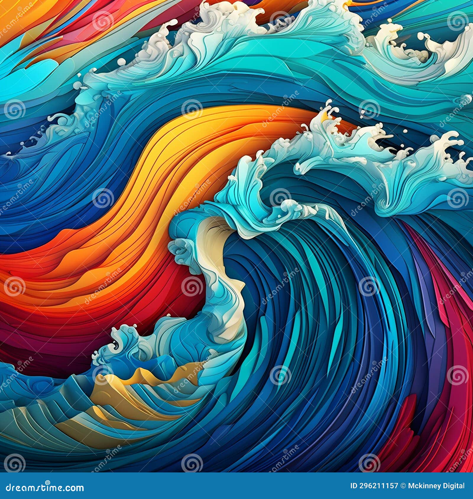 Textured Background Image in Colorful Scene in Random Wave and Ripple ...