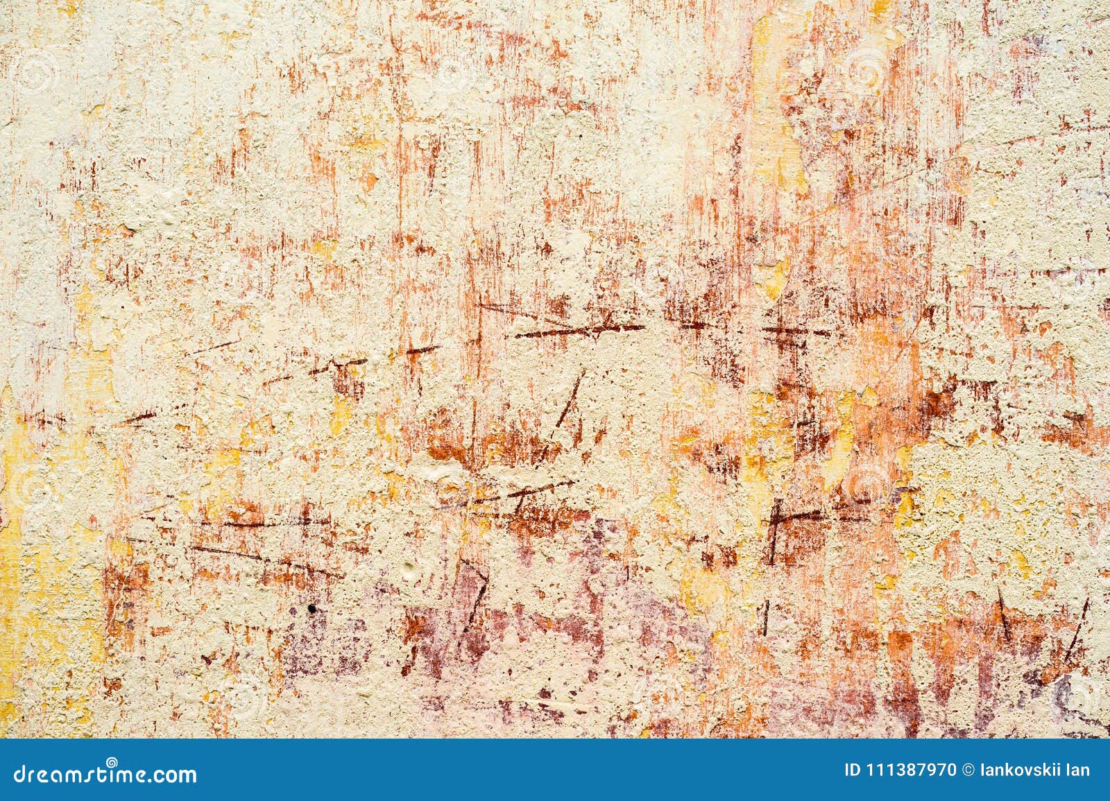 Textured Background of Multi-layer Flaking Paint on the Wall. Mixing ...