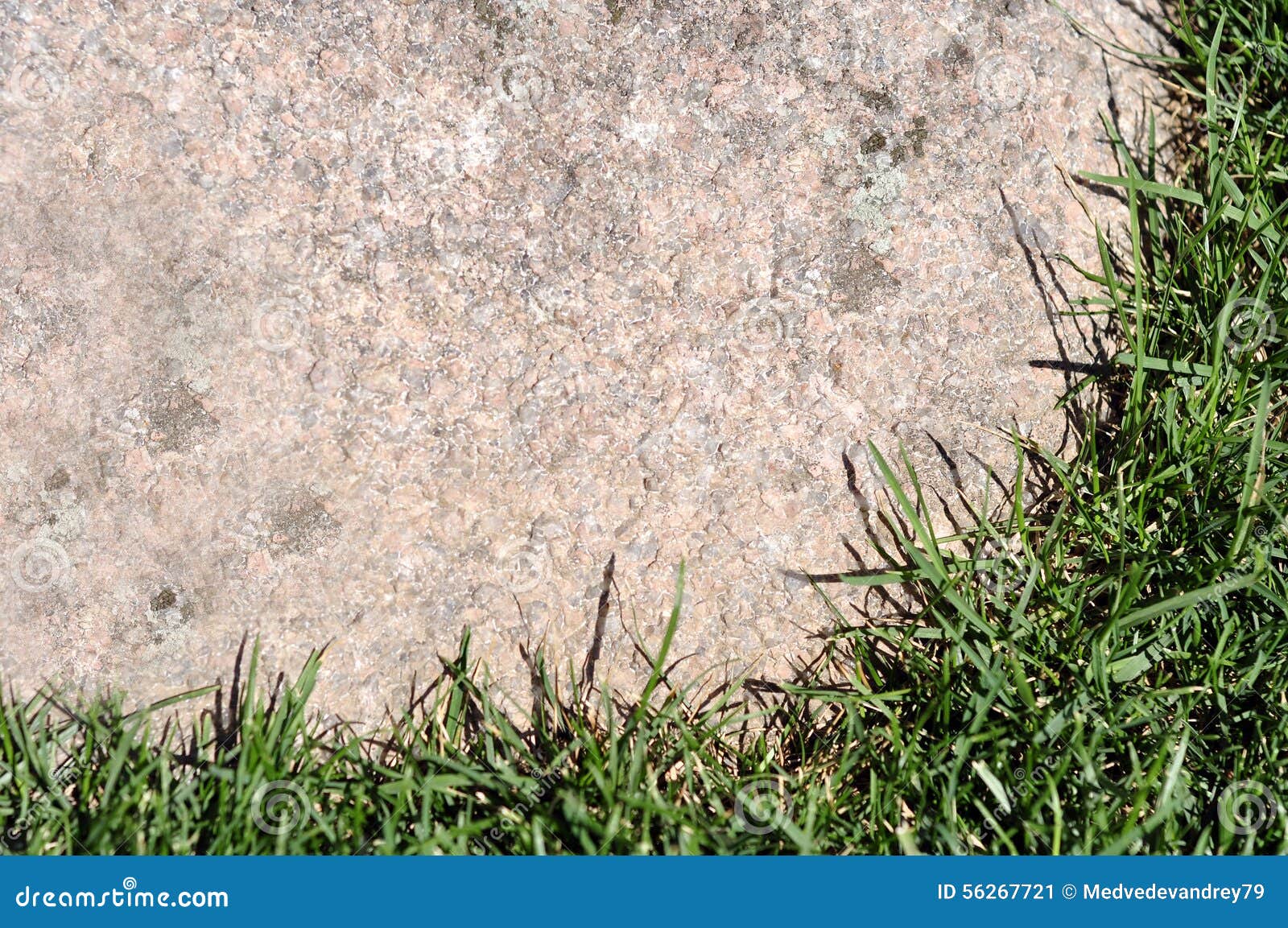 Textured Background Natural Stone Frame with Grass Stock Image - Image ...