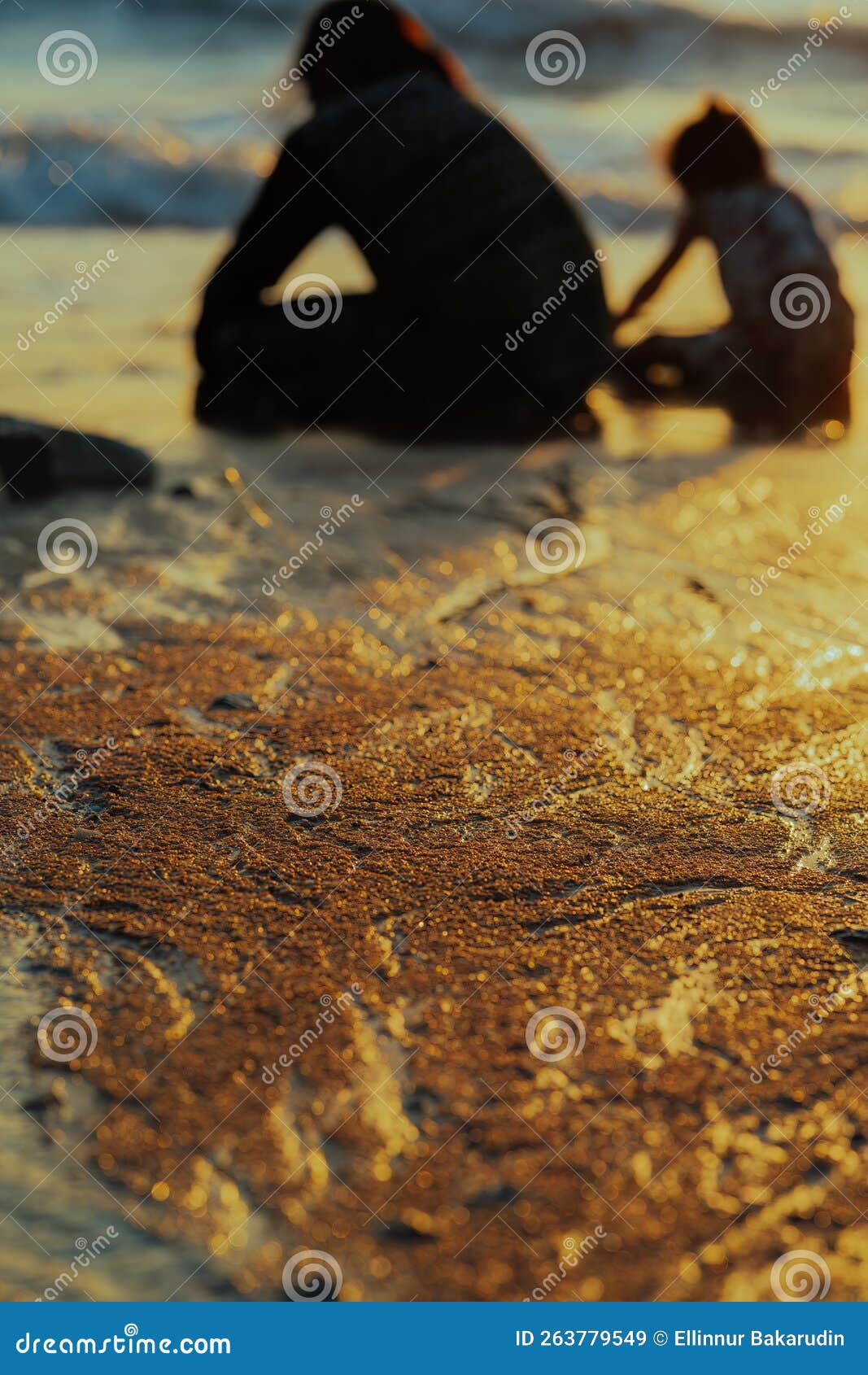 Textured Beach Sand during Golden Sunset Stock Image - Image of blue ...