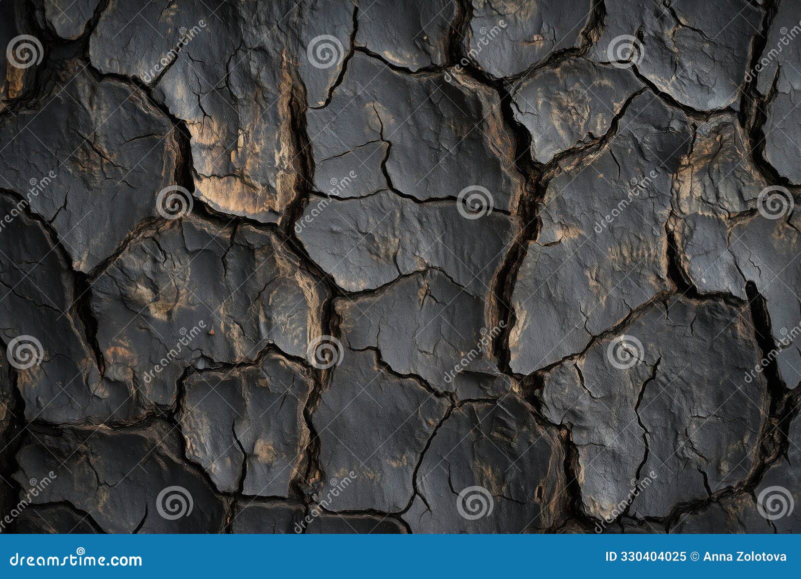 Textured Black Background with Cracked Surface Resembling Charred ...