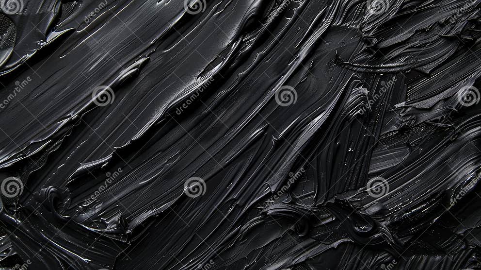 Textured Black Paint Creates a Dramatic Backdrop with Prominent Strokes ...