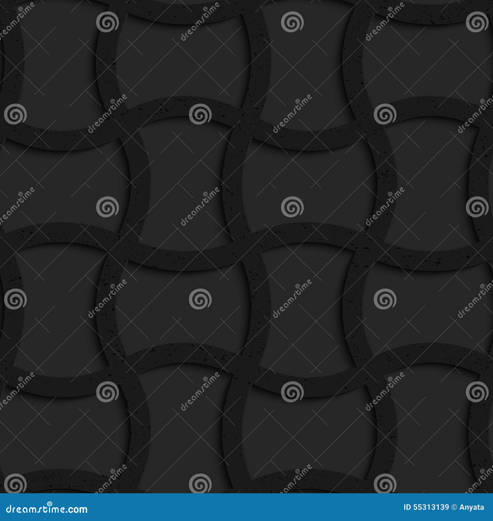 Textured Black Plastic Arched Rectangles Grid Stock Vector ...