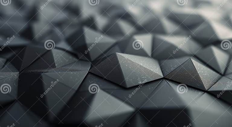 Textured Black Surface with Geometric Pyramid Shapes and Smooth Finish ...