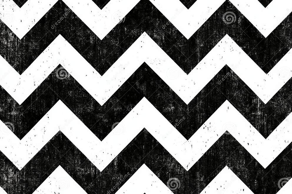 Textured Black and White Zigzag Pattern on a Seamless Background Stock ...