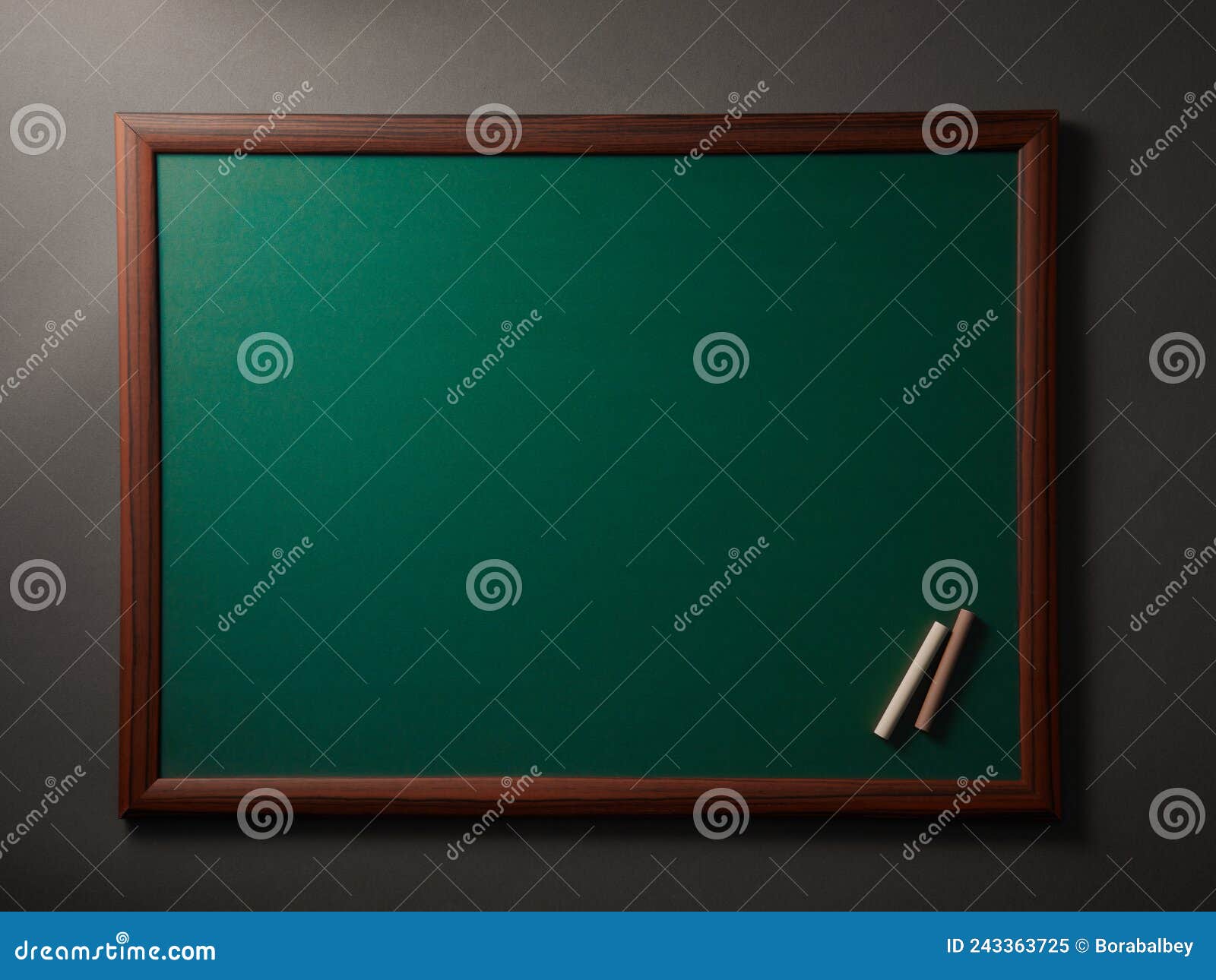 Textured Empty Blackboard with Chalks Stock Image - Image of order ...