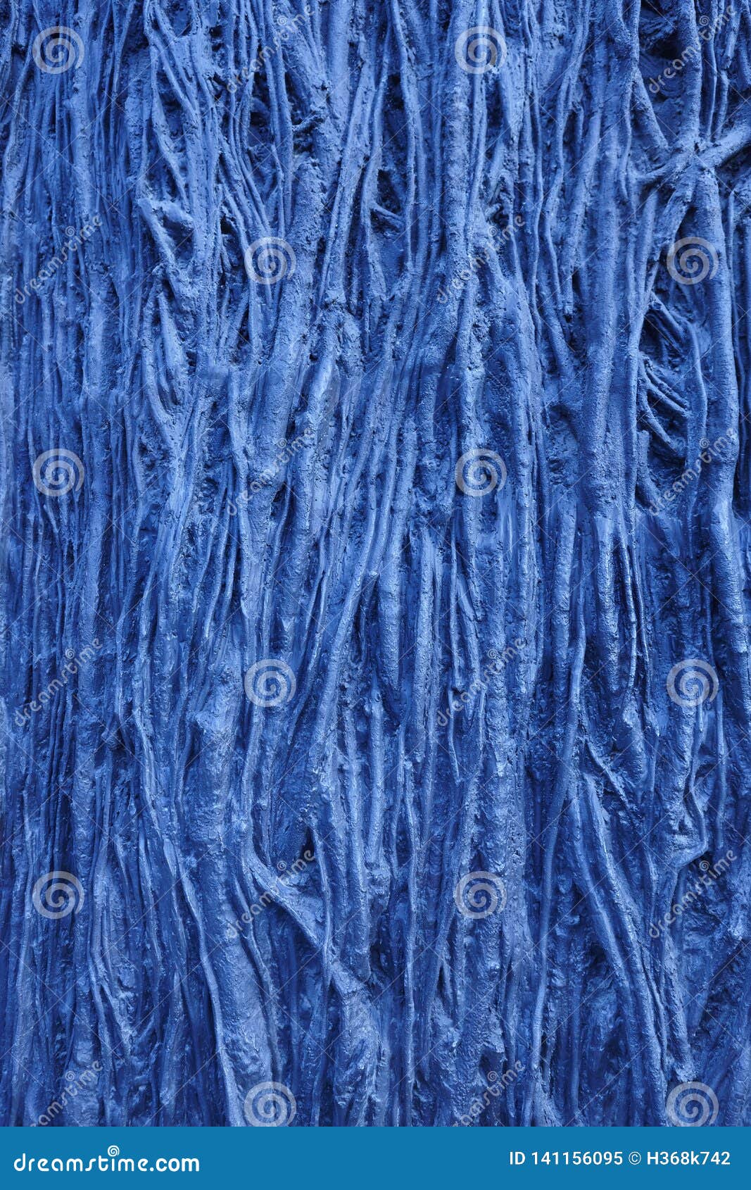 Textured Blue Background with Tree Roots Form. Nature Abstract Surface ...