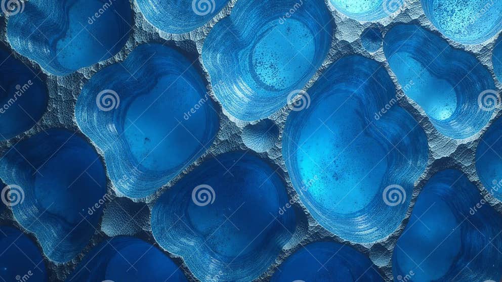 Textured Blue Geodesic Crystal with Gold Stock Illustration ...