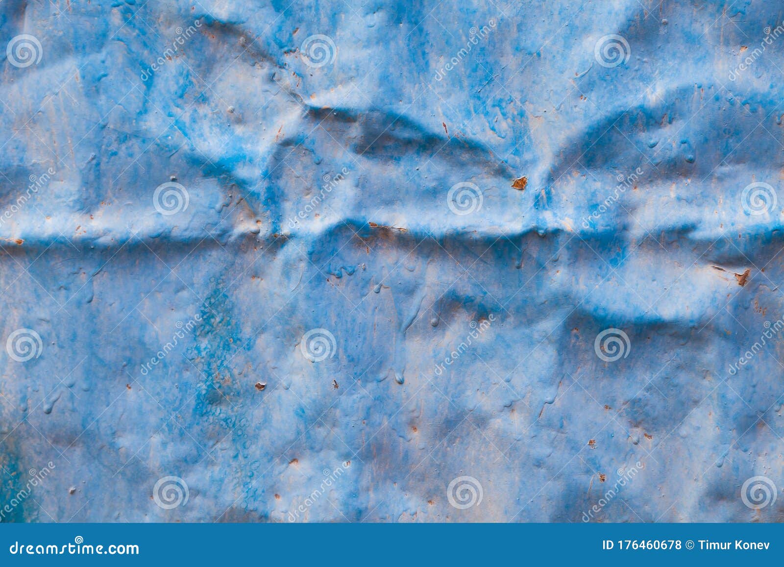 Textured Blue Rust Wall Background, Aged Vintage Surface, Horizontal ...