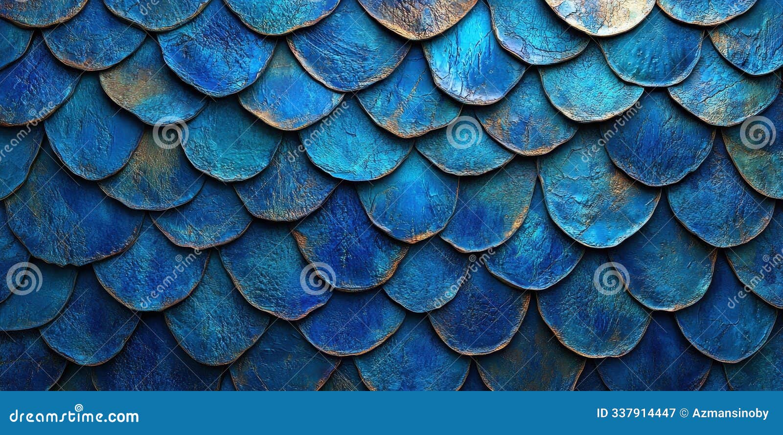 A Textured Blue Scale Pattern Resembling Fish Scales or Decorative ...